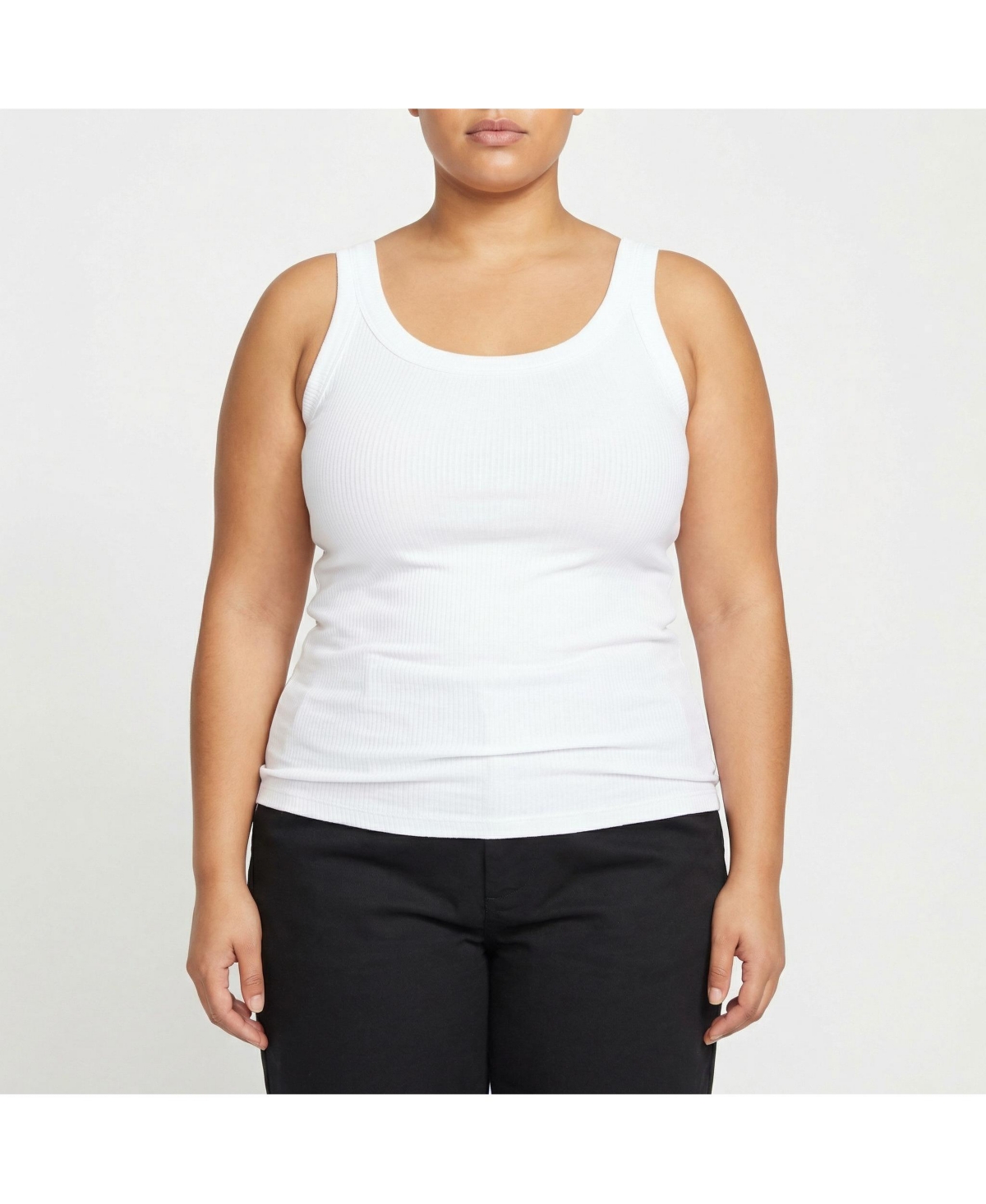 Click here for Universal Standard Womens Ribbed Tank - White prices