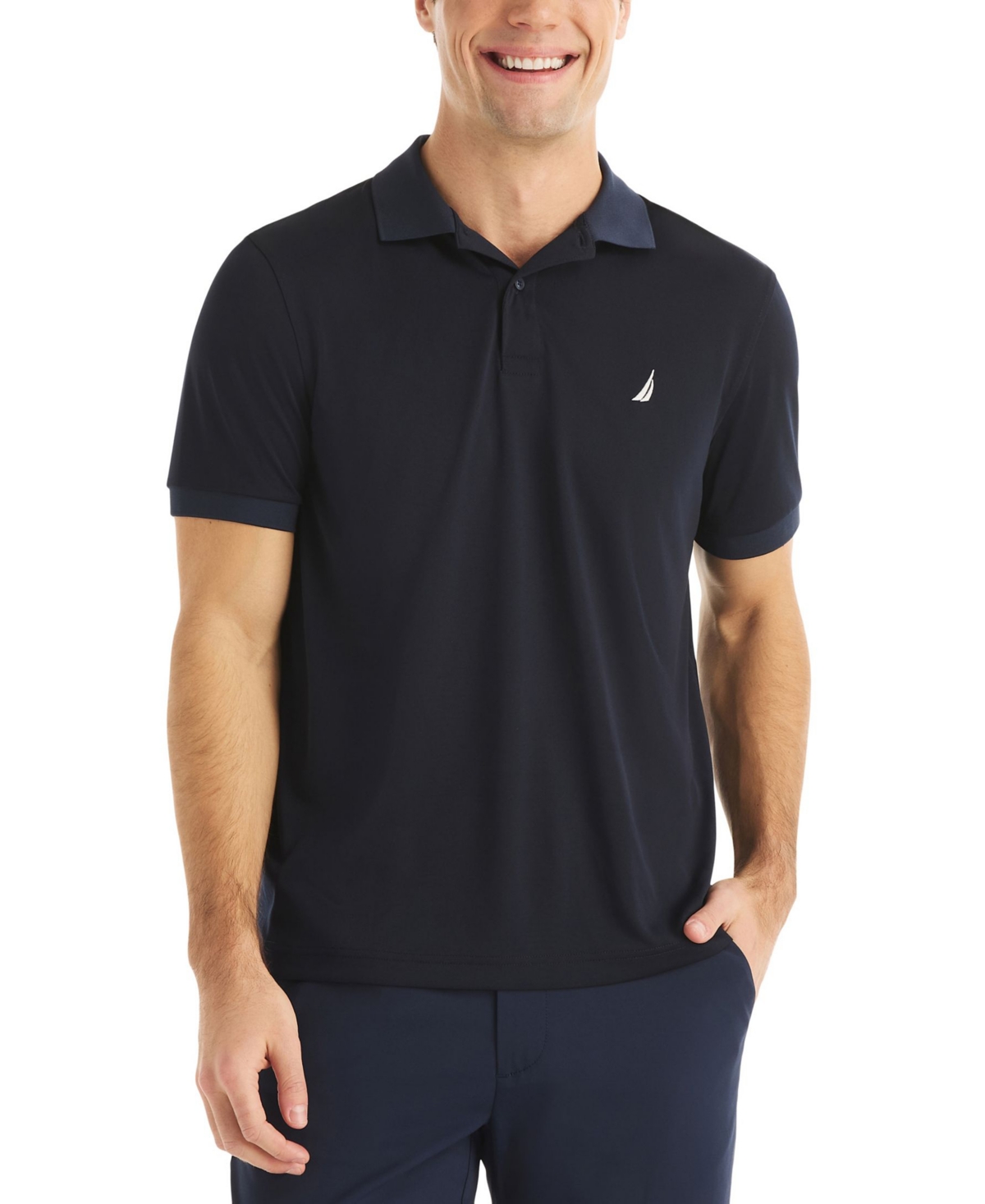 Click here for Nautica Mens Short-Sleeve Performance Polo Shirt -... prices