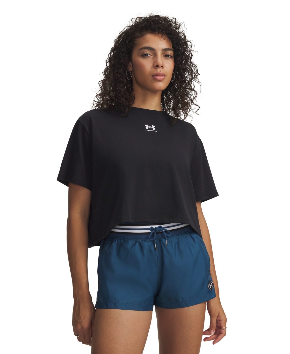 Click here for Under Armour Womens Rival Boxy Crew Neck T-Shirt -... prices