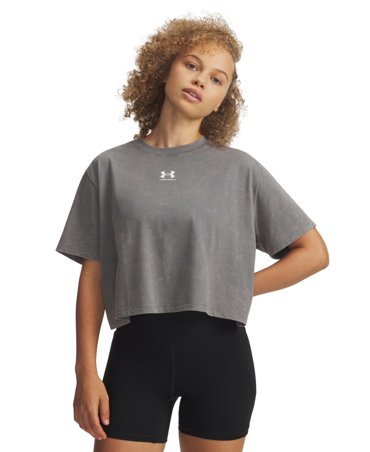 Click here for Under Armour Womens Rival Boxy Crew Neck T-Shirt -... prices