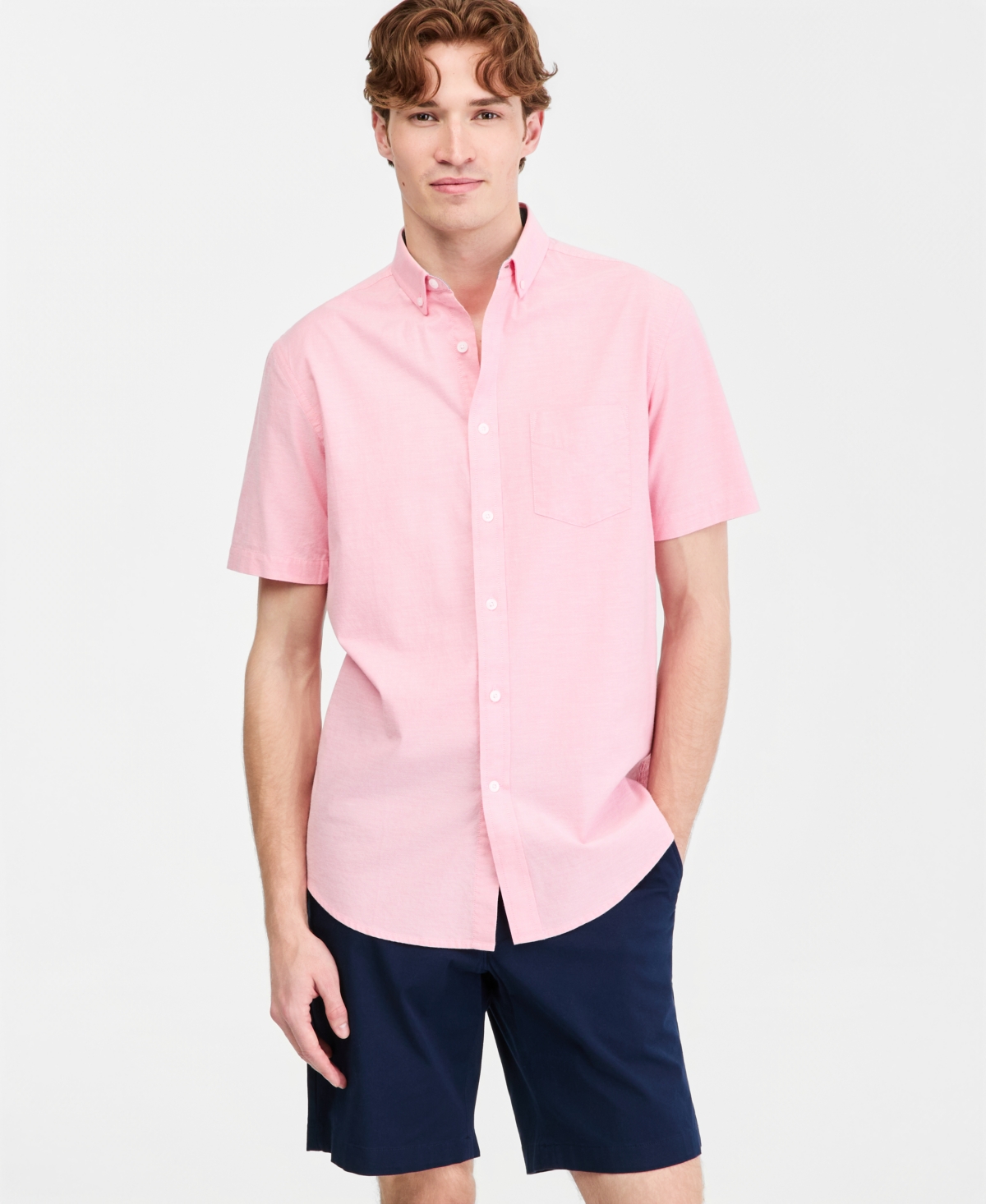 Click here for Club Room Mens Short Sleeve Button-Down Oxford Shi... prices