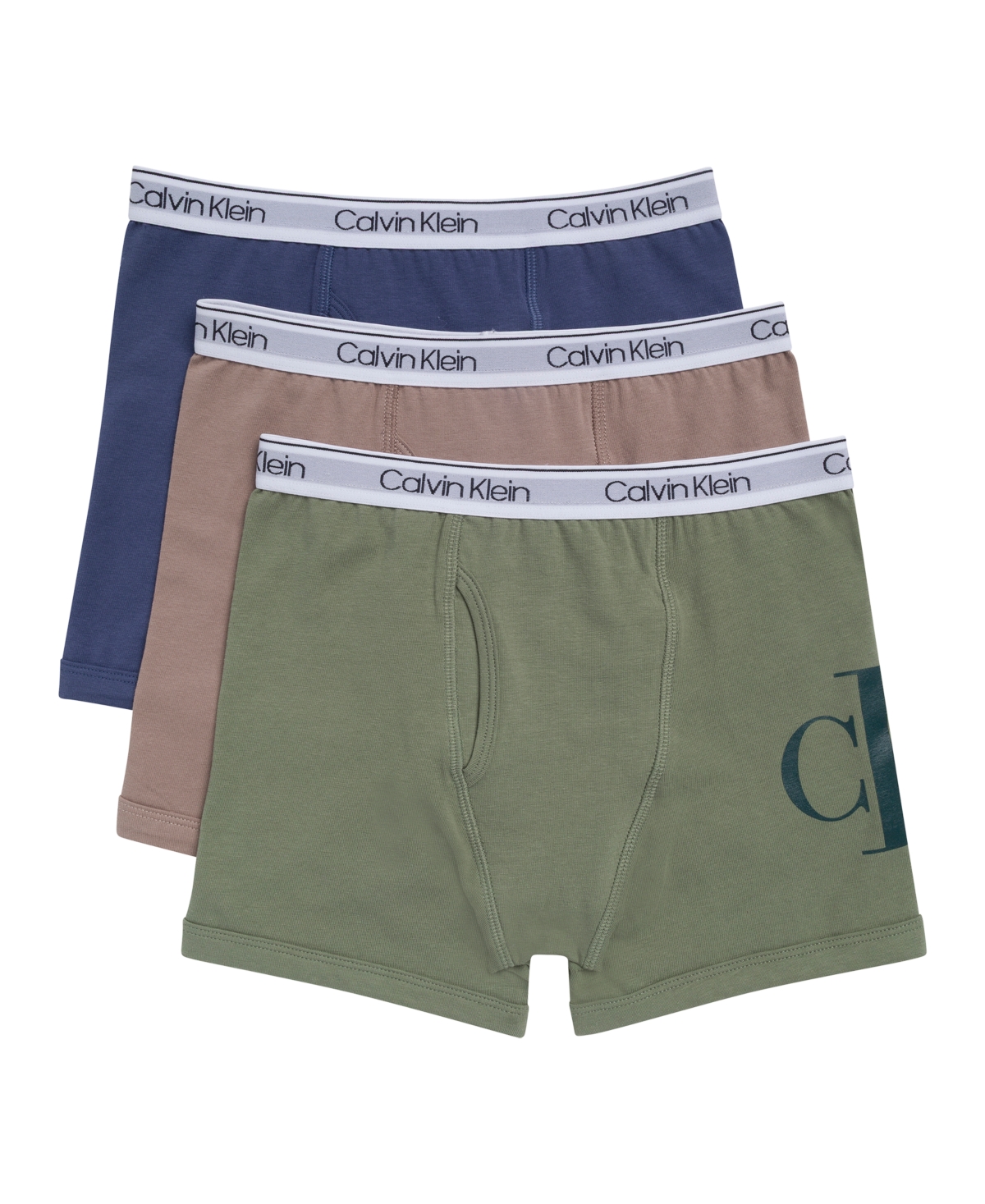 Click here for Calvin Klein Boys 4-16 Logo Detail Boxer Briefs  3... prices