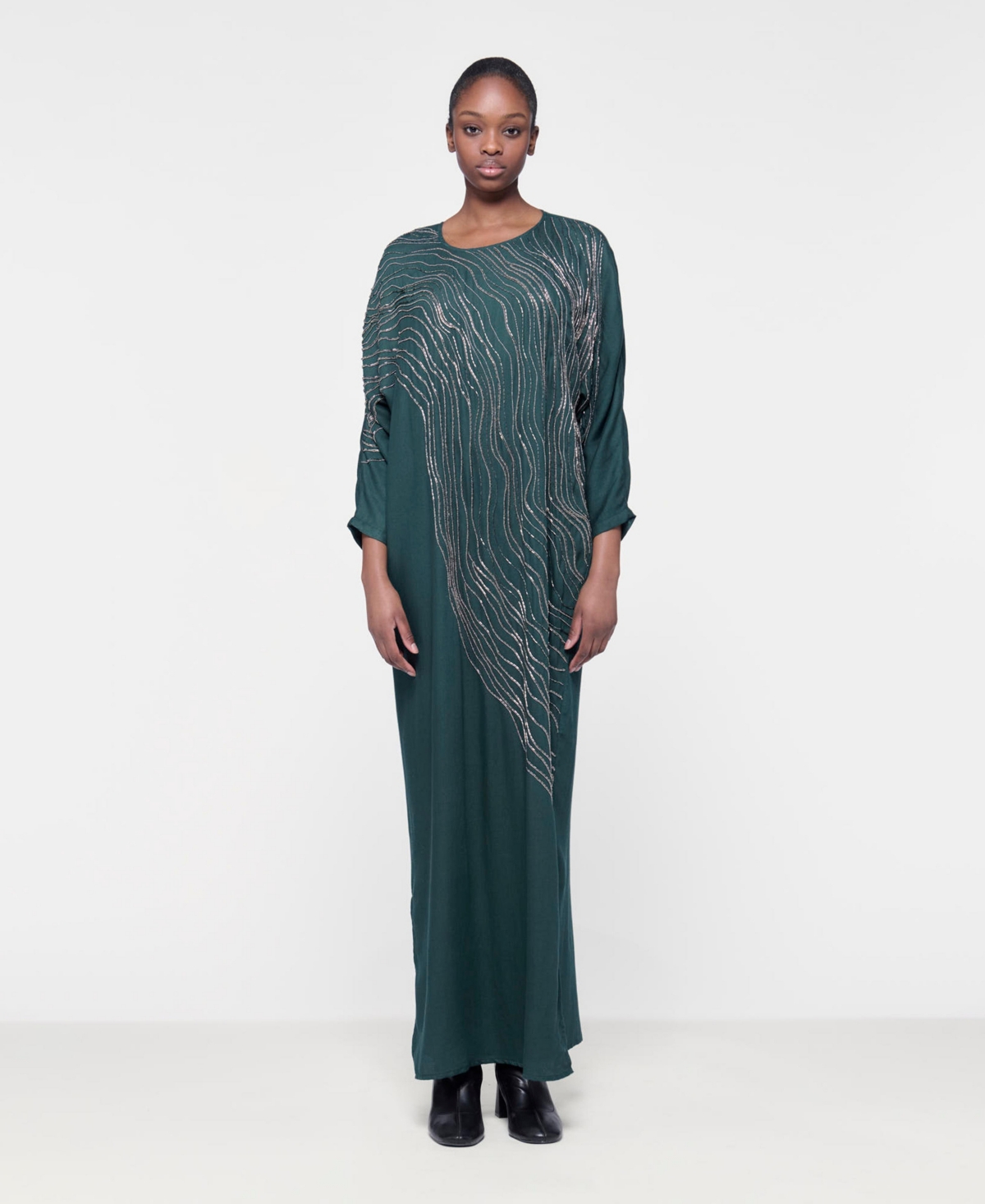 Click here for Leem Womens Embellished Kaftan - Green prices