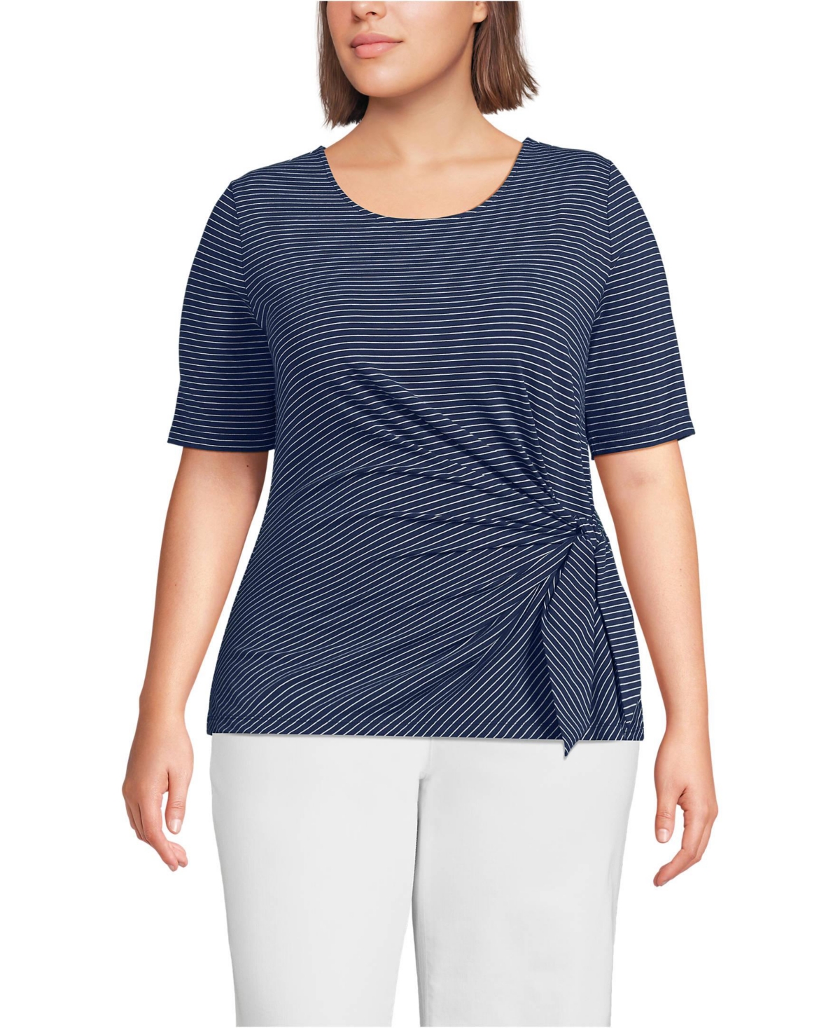 Click here for Lands End Womens Plus Size Lightweight Jersey Tie... prices