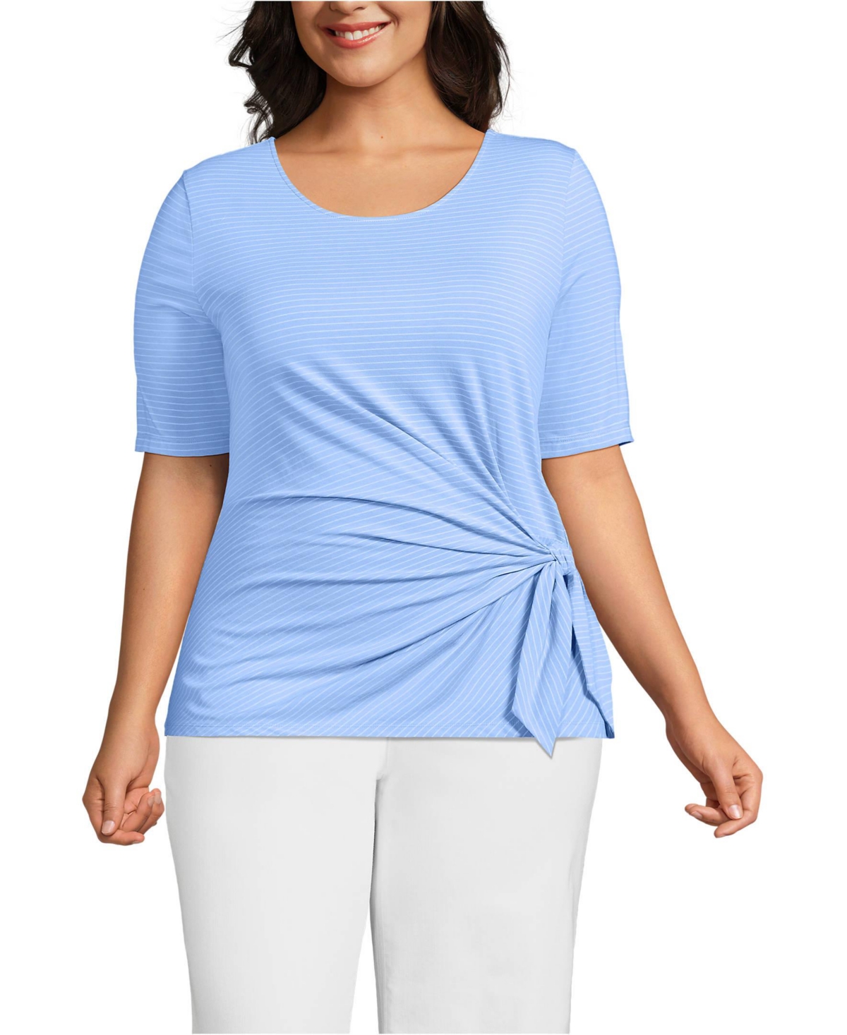 Click here for Lands End Womens Plus Size Lightweight Jersey Tie... prices