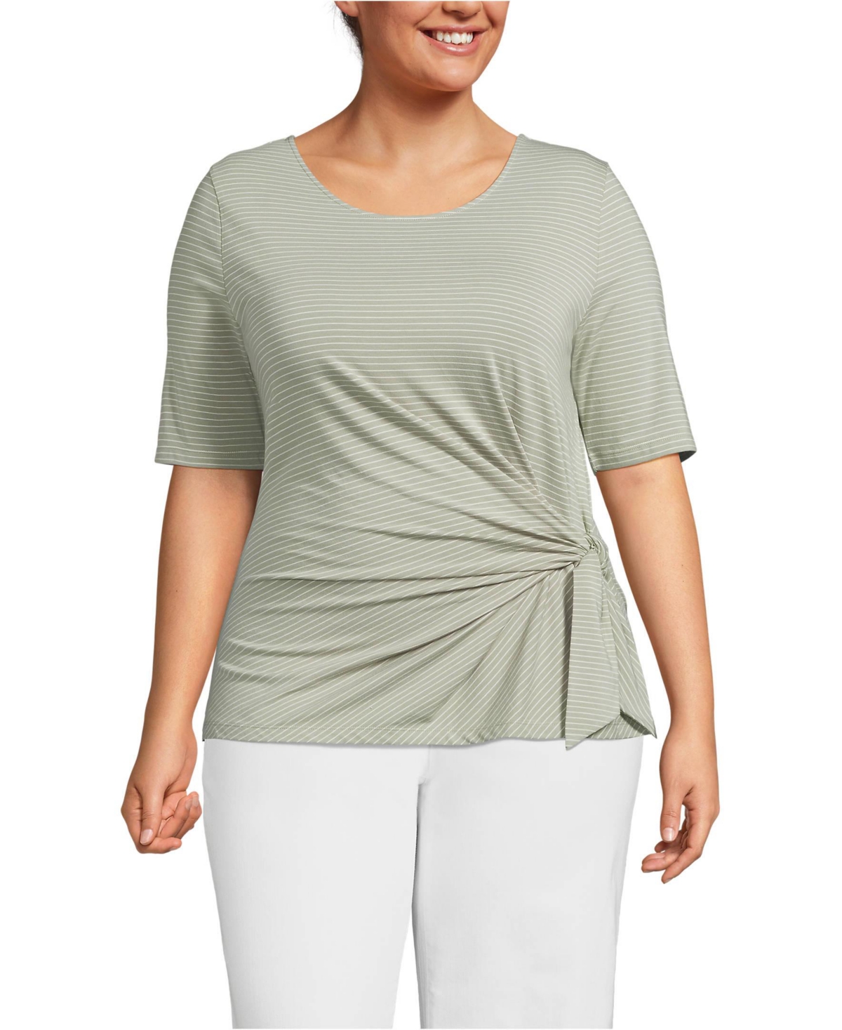 Click here for Lands End Womens Plus Size Lightweight Jersey Tie... prices