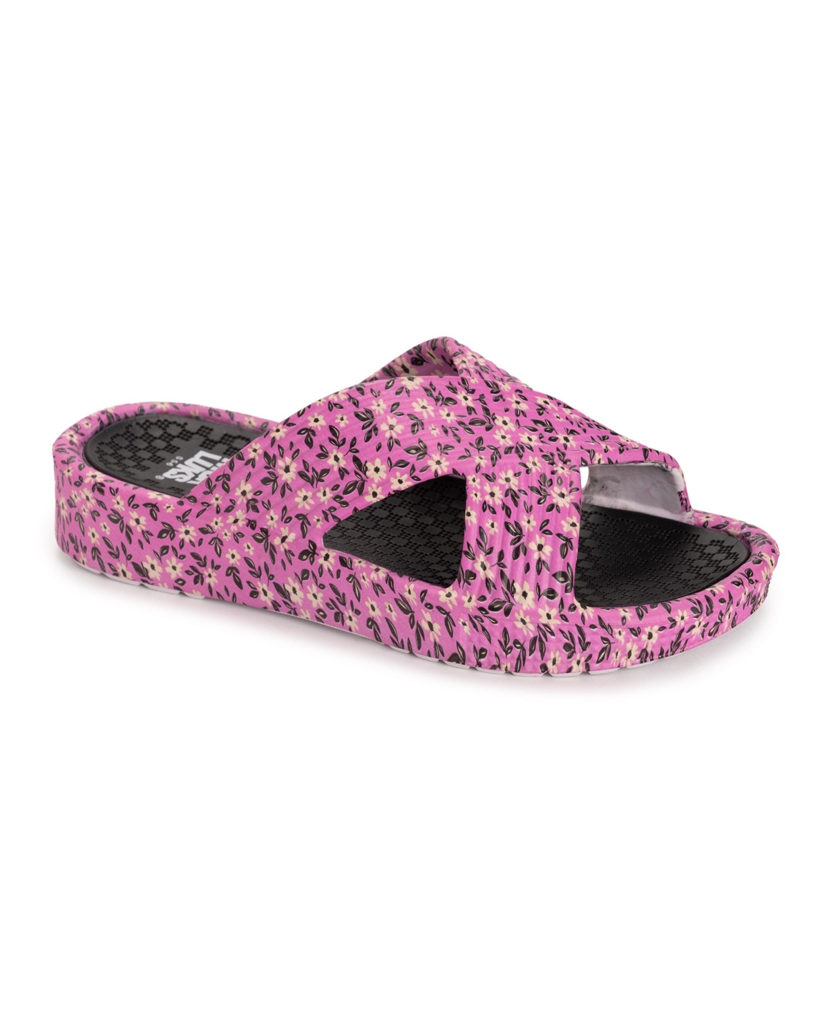 Click here for Muk Luks Womens Spa Day Sandal - Magenta floral prices
