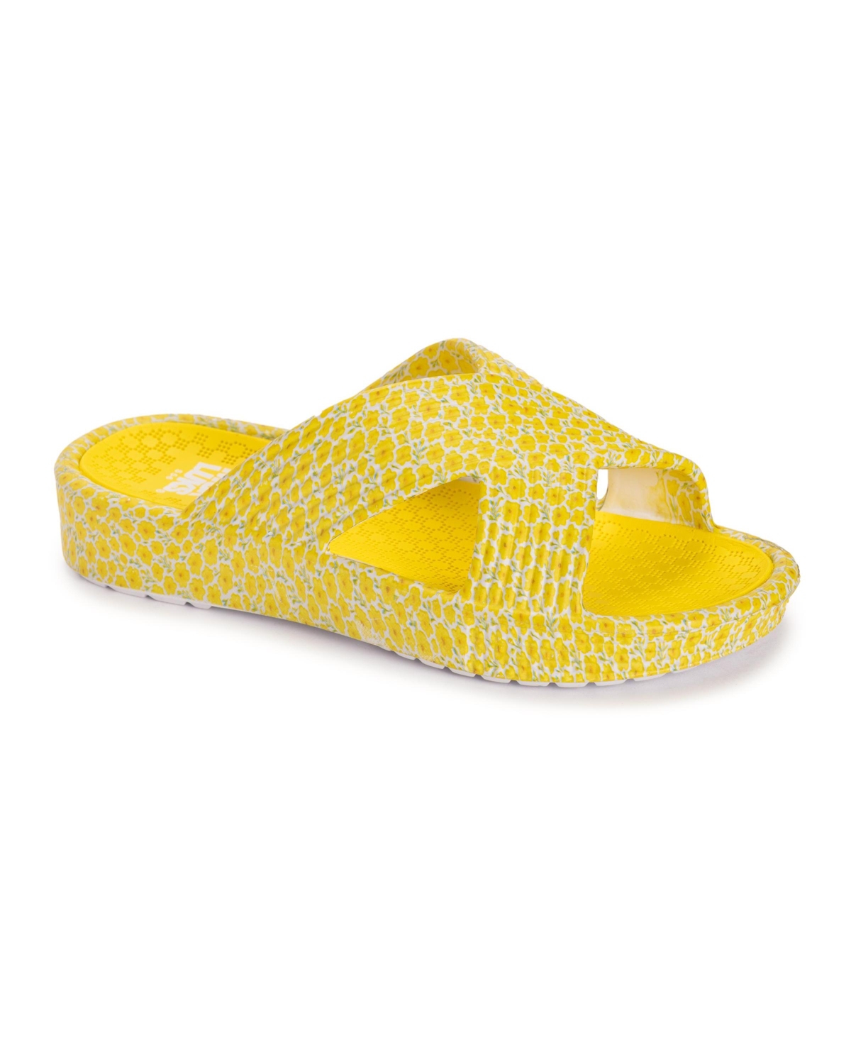 Click here for Muk Luks Womens Spa Day Sandal - Lemon floral prices
