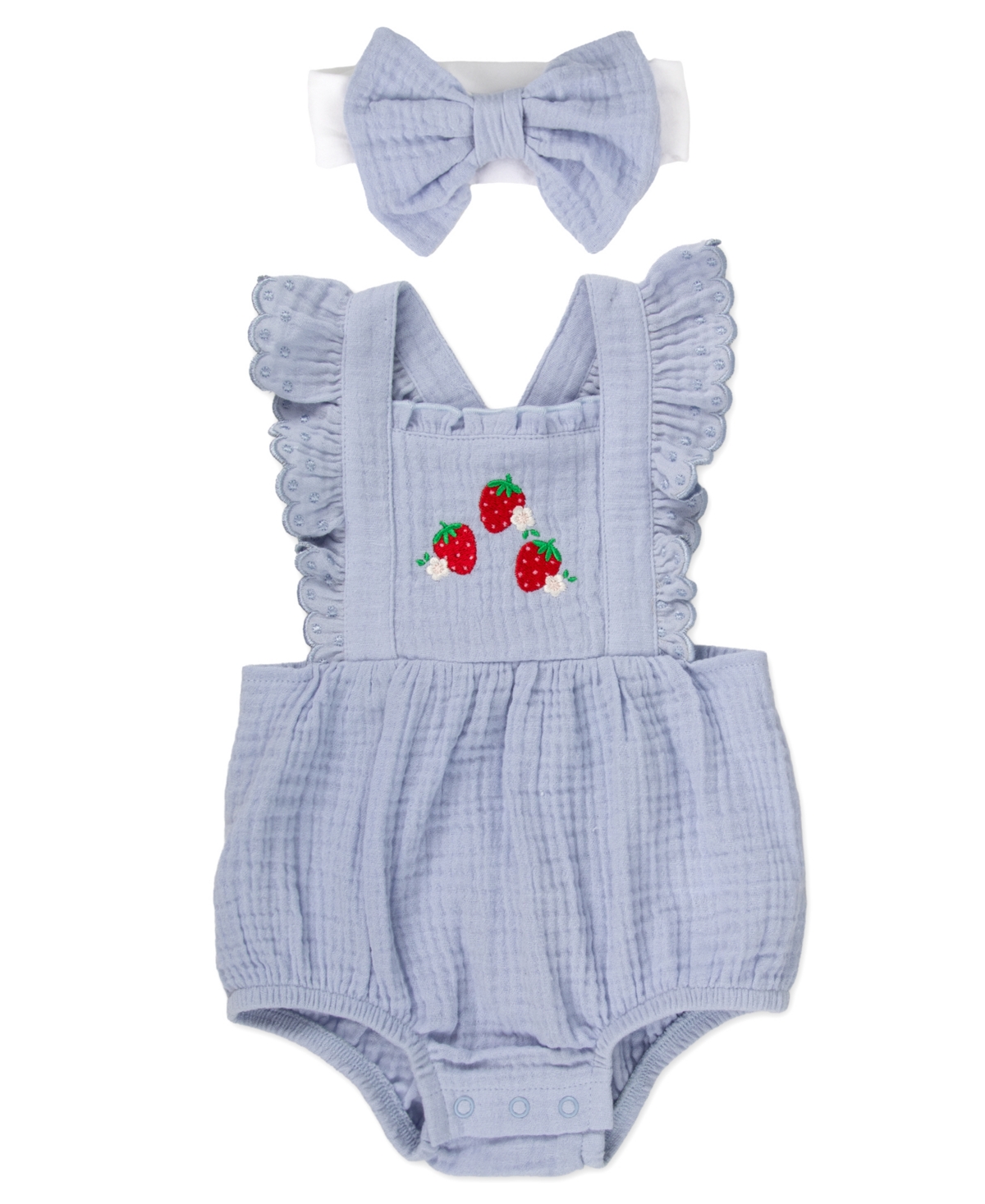 Click here for Baby Essentials Baby Girls Strawberry Romper & Hea... prices