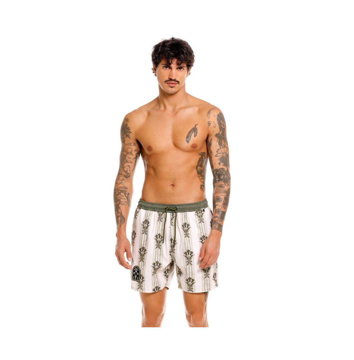 Click here for Agua Bendita Mens Joe Swim Trunks - Natural prices