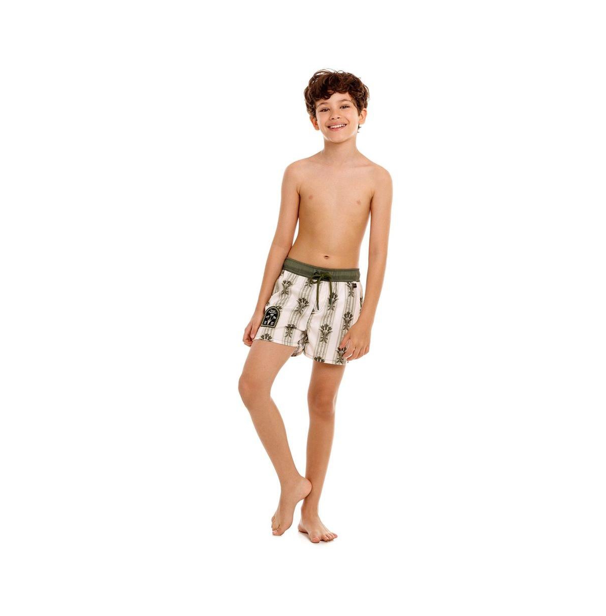 Click here for Agua Bendita Boys Nick Kids Swim Trunks - Natural prices