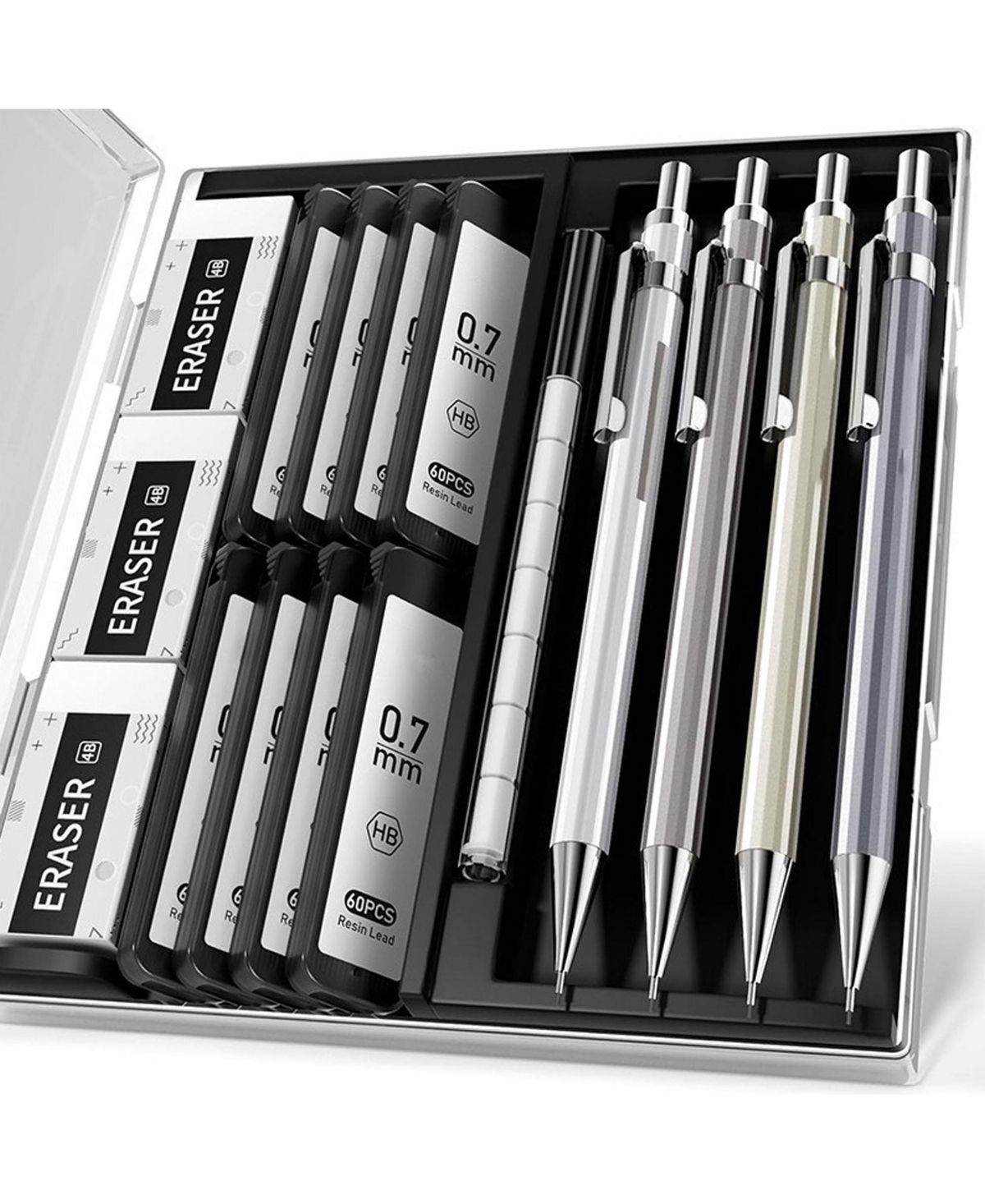 Click here for Htutwoo 0.7mm Mechanical Pencil Set  4PCS Metal Me... prices