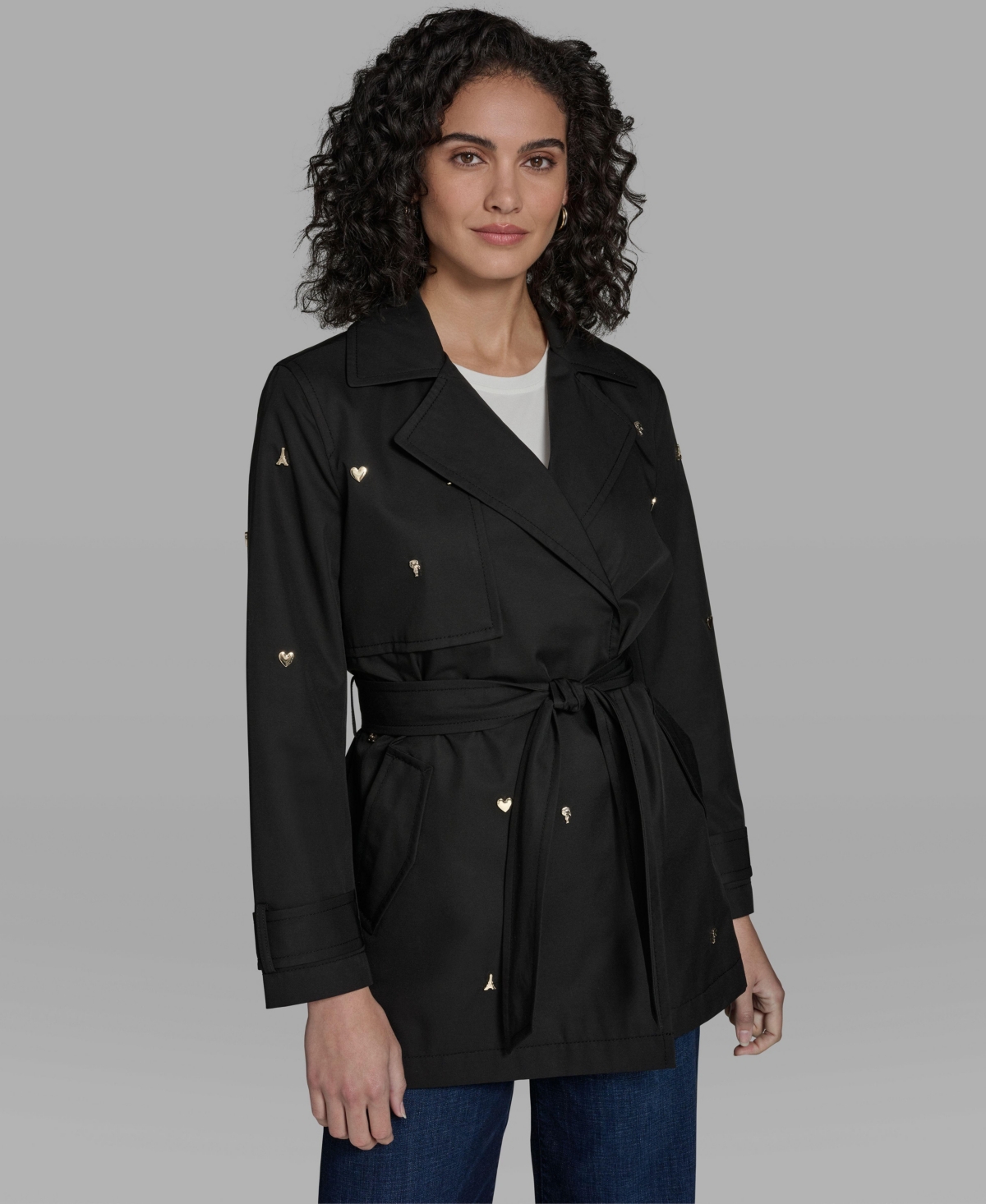 Click here for Karl Lagerfeld Paris Womens Double Breasted Studde... prices