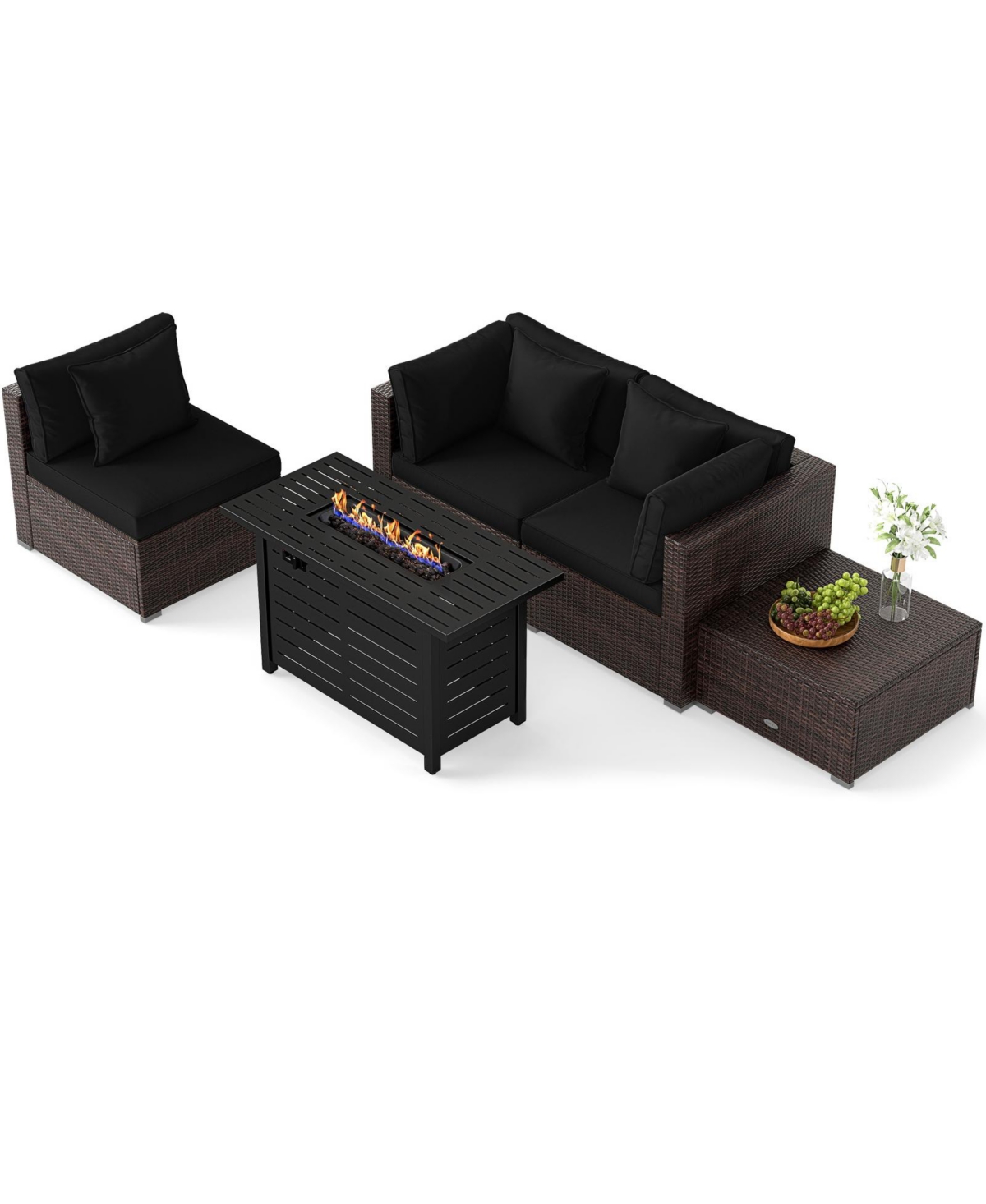 Click here for Gymax Set of 5 Patio Furniture Set Heavy-duty Fram... prices