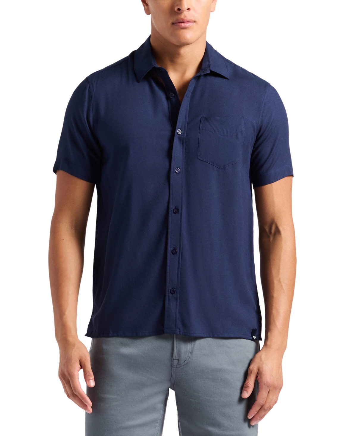 Click here for Mens Sirilo Fitted Short Sleeve Button-Front Shirt... prices