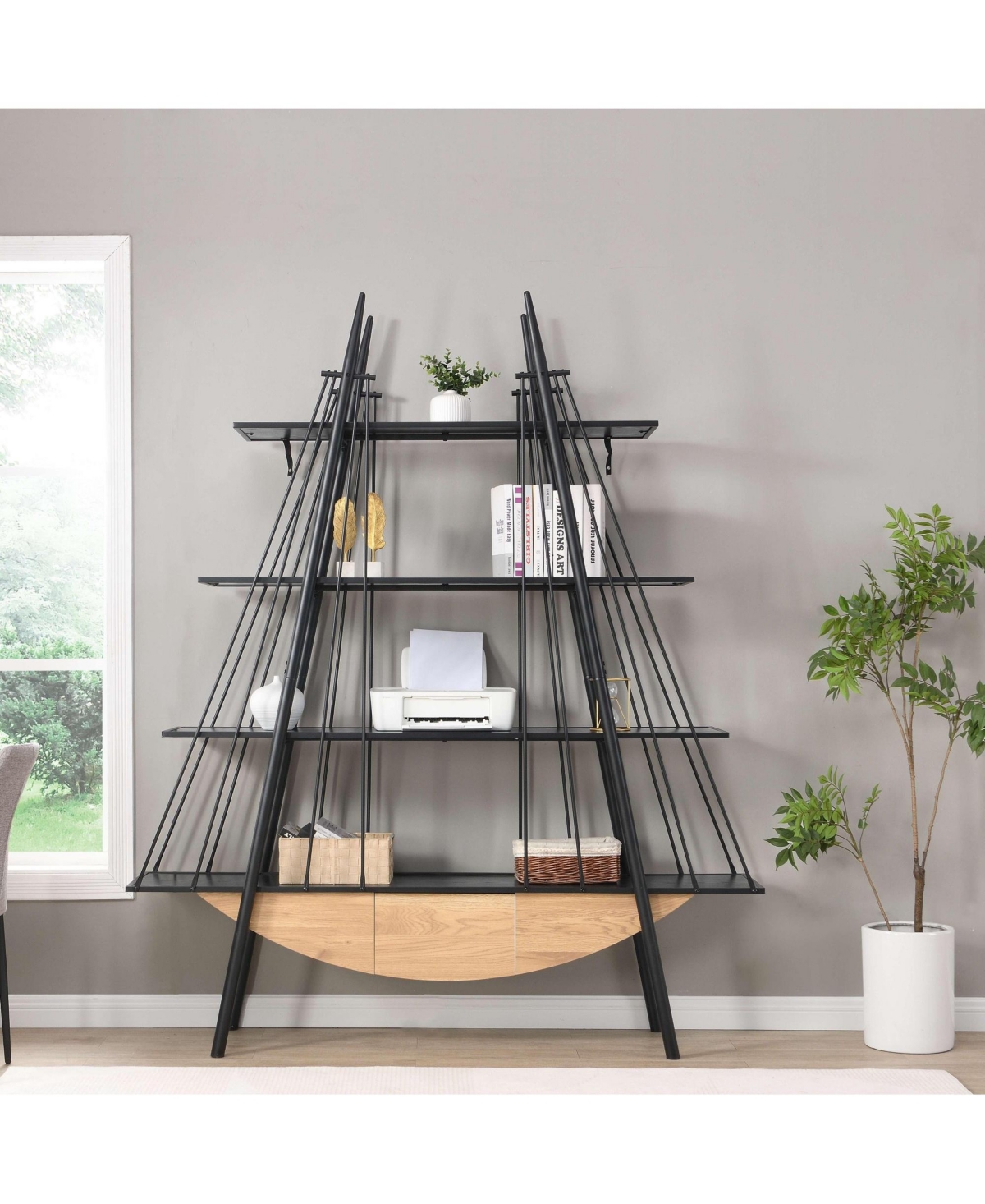 Click here for Rainsken Sailboat-Inspired Bookshelf  4-Tier Open... prices