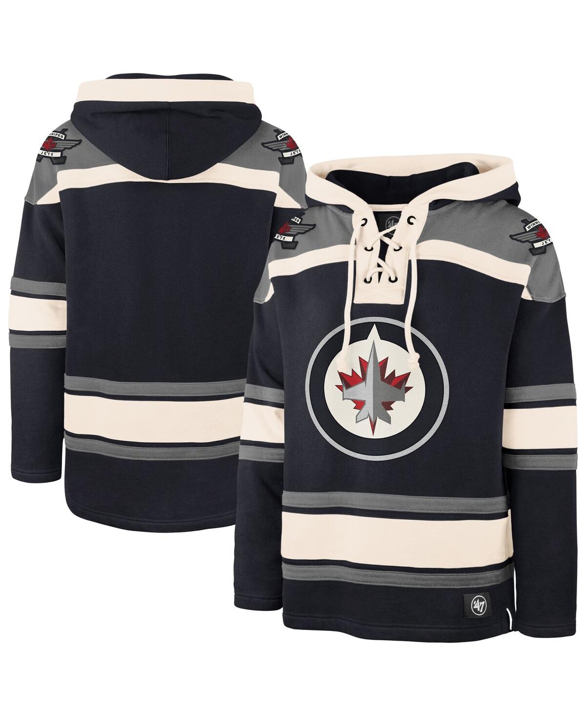 Click here for 47 Brand Mens Navy Winnipeg Jets Superior Lacer Ho... prices