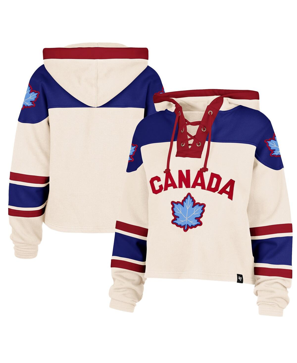 Click here for 47 Brand Womens Cream Hockey Canada Cropped Superi... prices