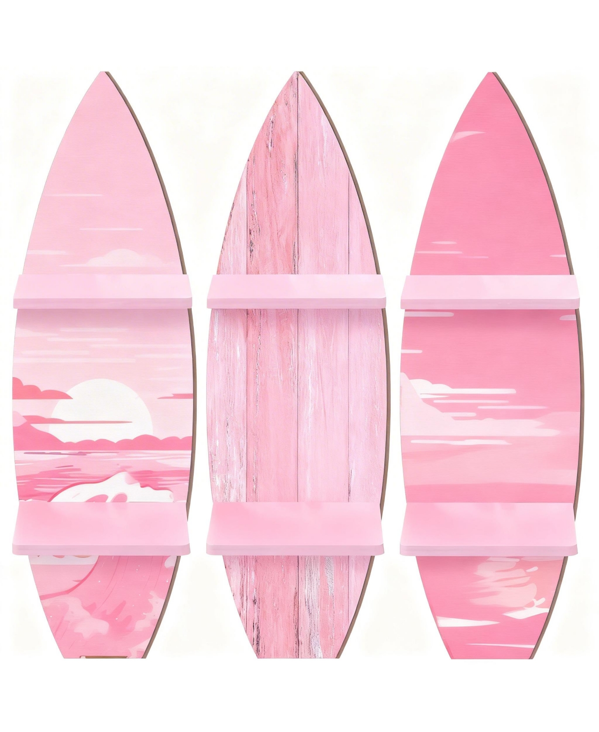Click here for Yigii Surfboard Wall Shelves: 3 Piece Set for Beac... prices