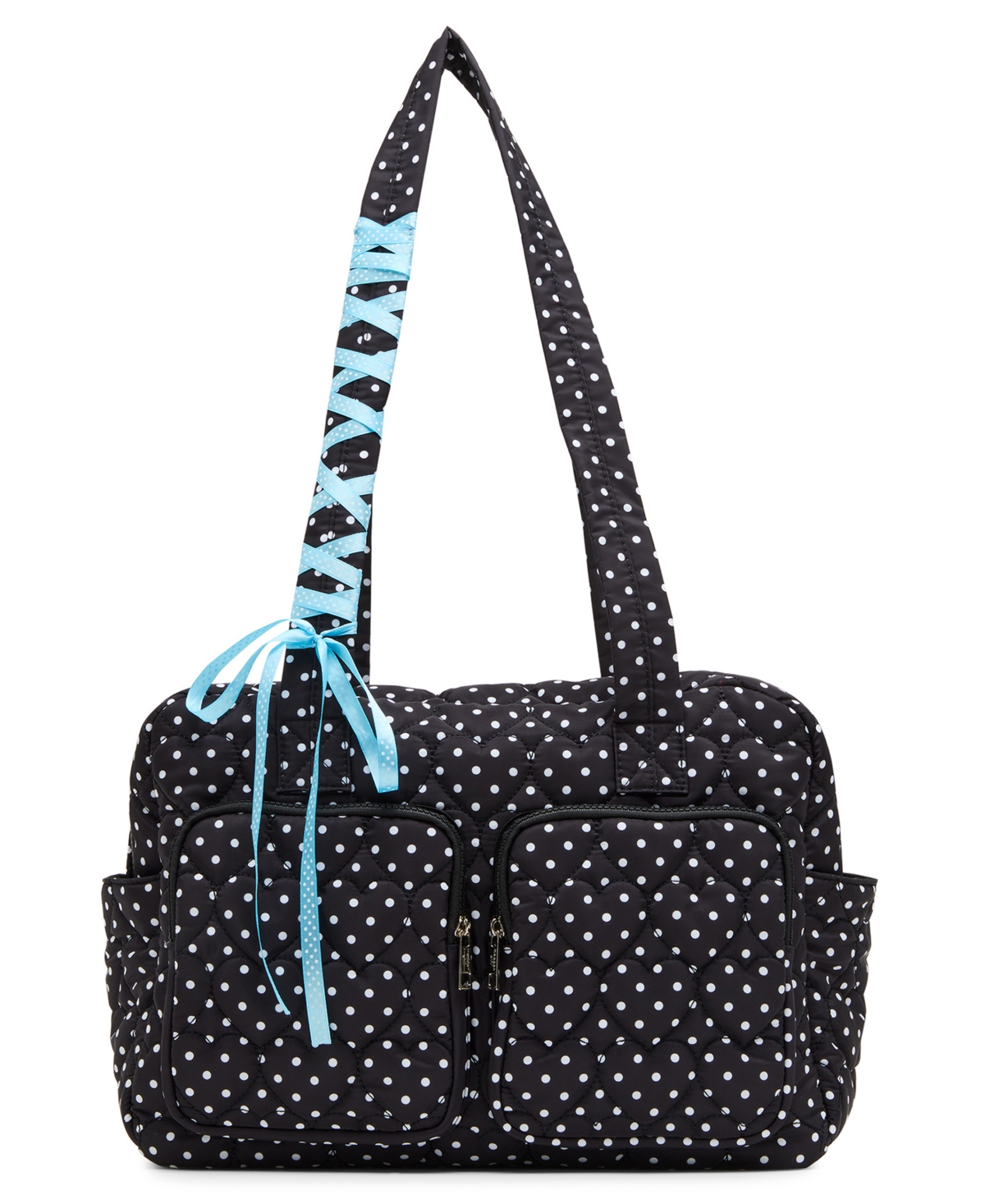 Click here for Madden Girl Addy Quilted Nylon Weekender - Dots prices