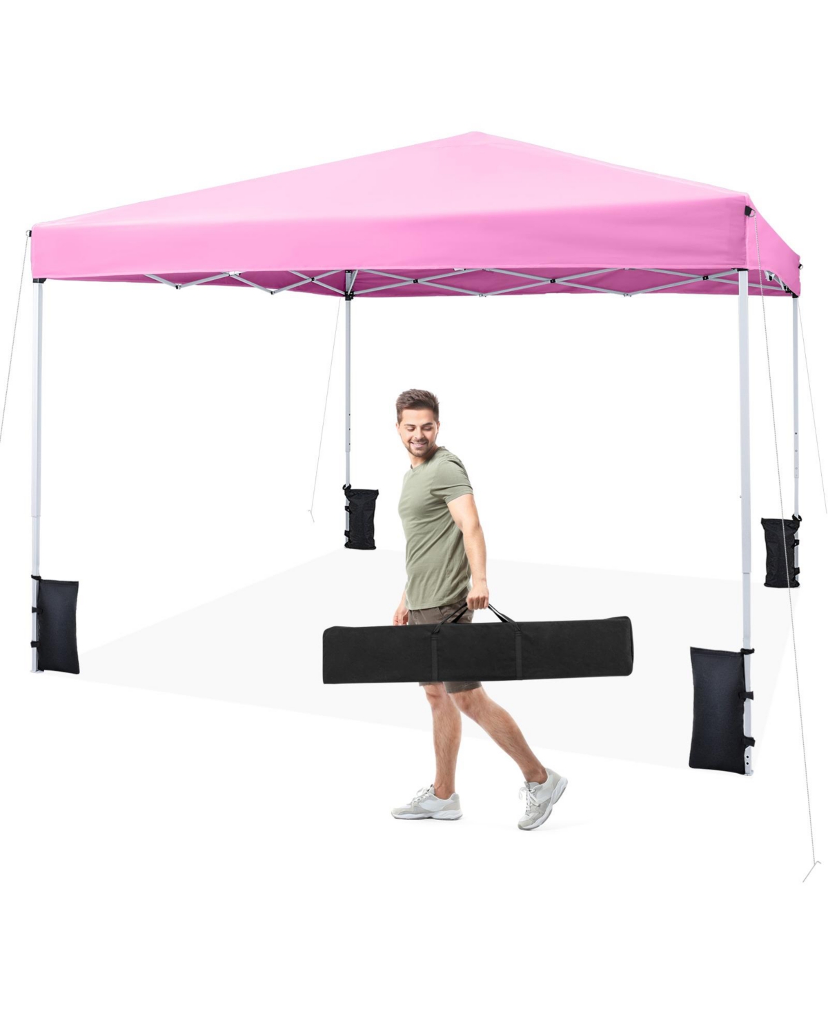 Click here for Mecale Pop-Up Canopy Tent with Carry Bag and 4 San... prices