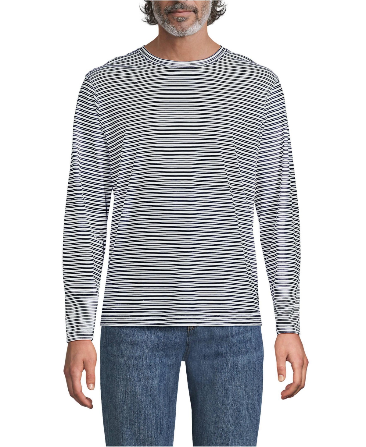 Click here for Lands End Mens Long Sleeve Cotton Supima Tee - Rad... prices