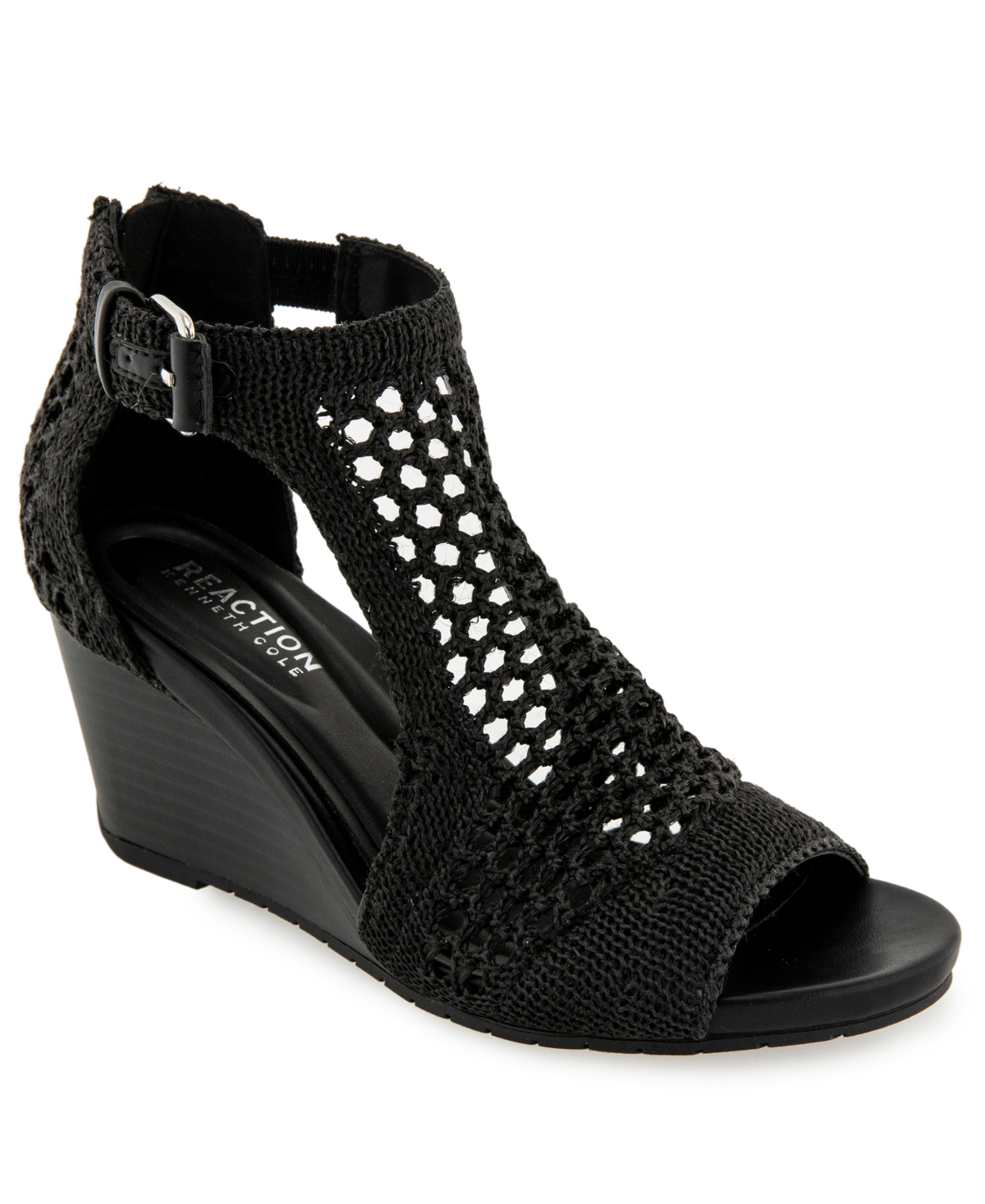 Click here for Kenneth Cole Reaction Gracie Wedge Sandals - Black... prices