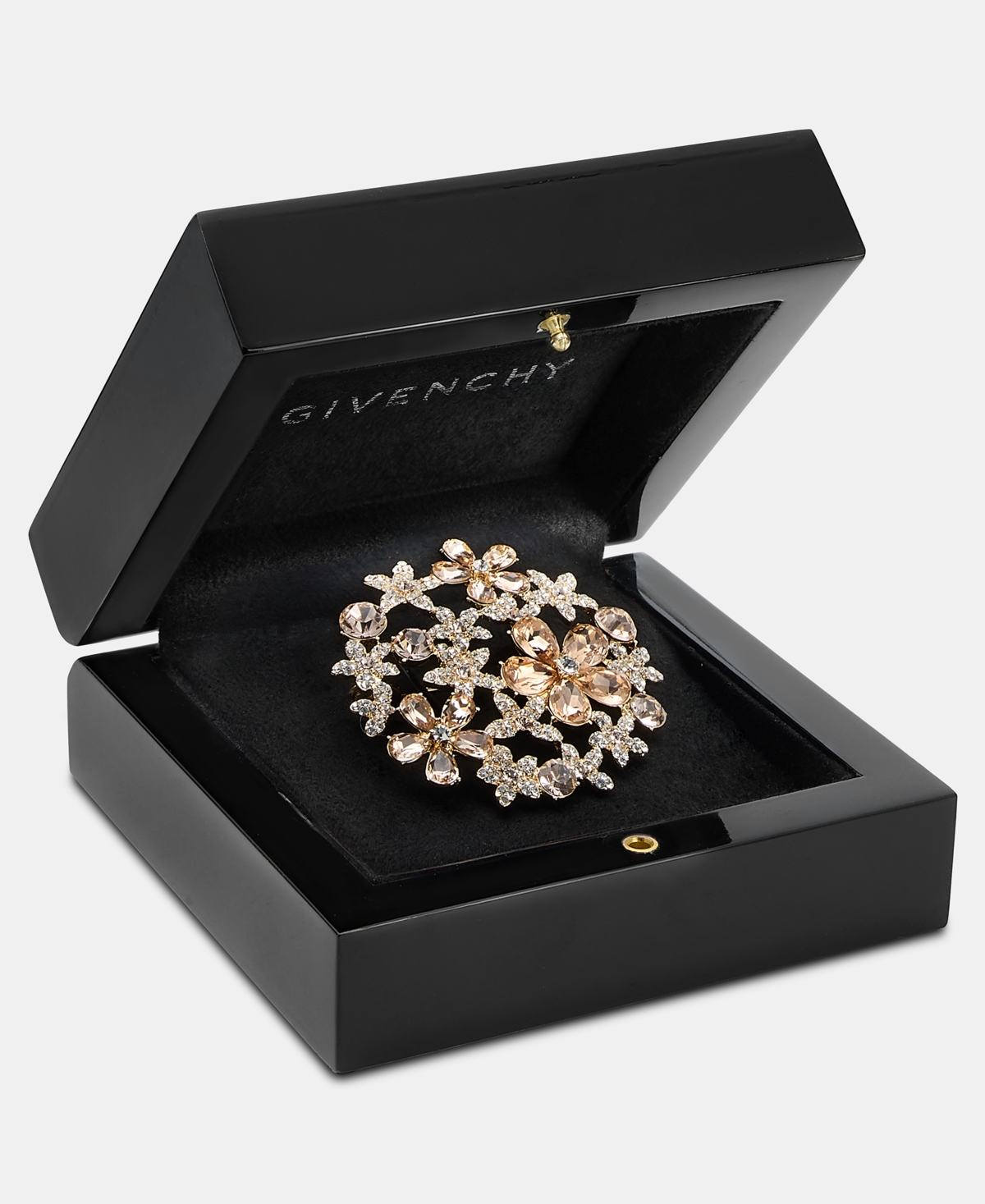 Click here for Givenchy Crystal Flower Cluster Pin - Dark Pink prices
