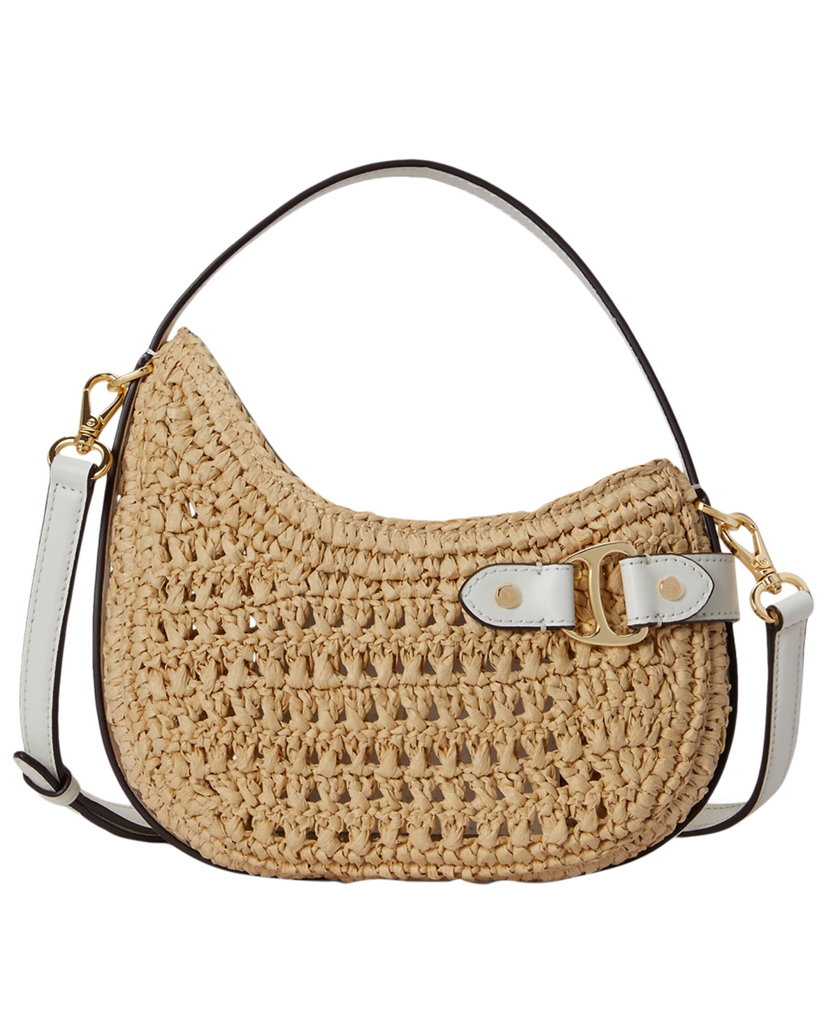 Click here for Lauren Ralph Lauren Tasha Mini Woven Straw Crossbo... prices