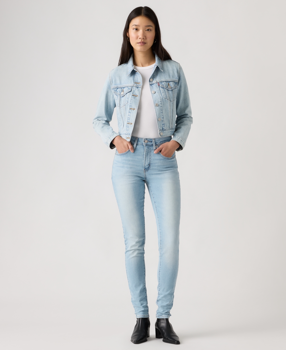 Click here for Levis Womens High-Rise Stretch Skinny Jeans - Eter... prices