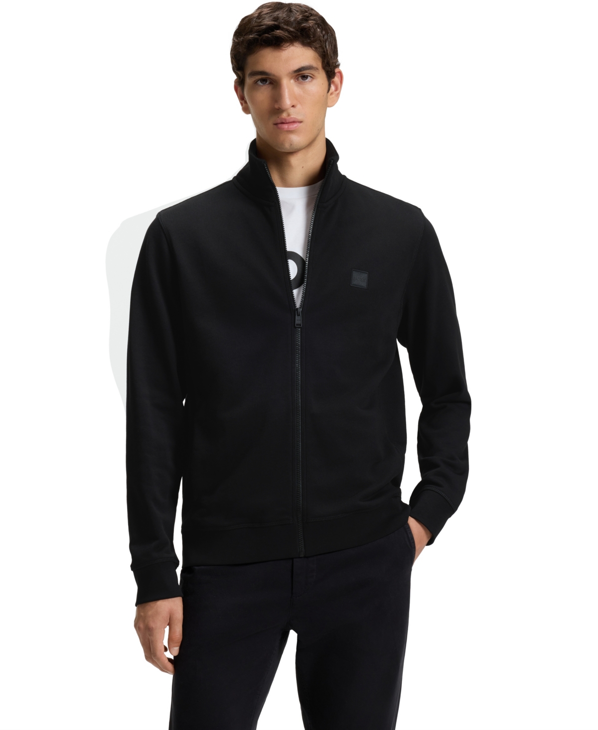 Click here for Boss by Hugo Boss Mens Logo Badge Zip-Up Sweatshir... prices