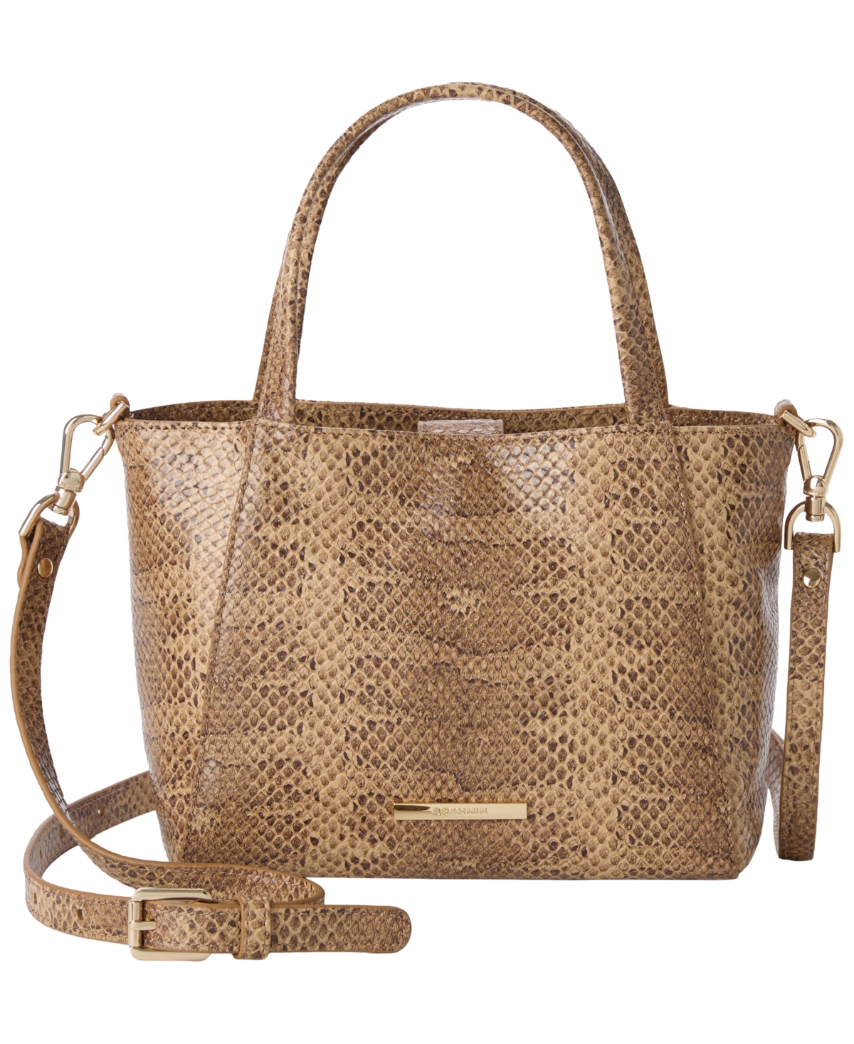 Click here for Brahmin Mona Bonaire Small Tote Bag - Light Pecan prices