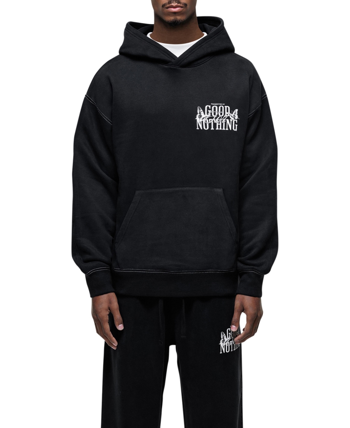 Click here for Good For Nothing Mens Dakota Relaxed Hoodie - Blac... prices