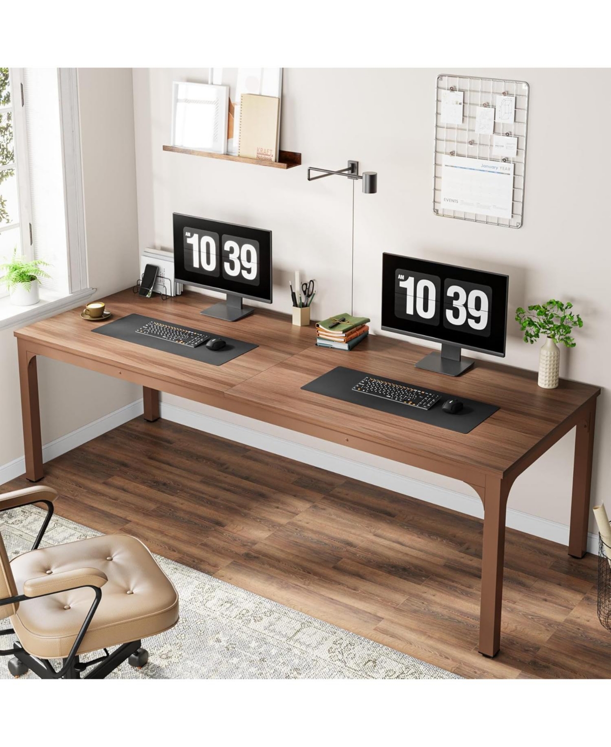 Click here for Tribesigns Long Computer Desk  2 Person Desk for H... prices