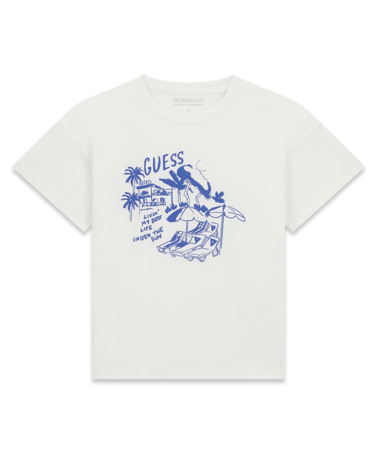 Click here for Guess Boys 7-18 Graphic Print T-Shirt - White prices