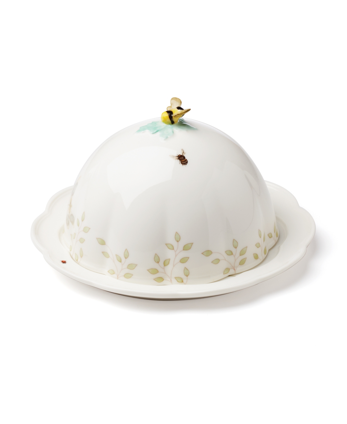 Click here for Lenox Butterfly Meadow Covered Dish - White prices
