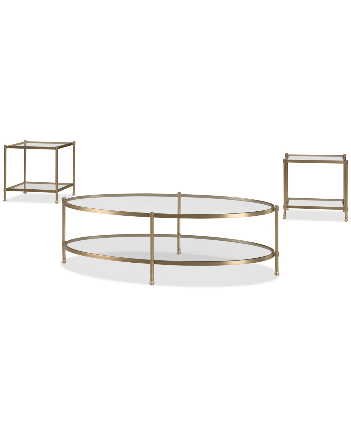 Click here for Isla 3-Pc. Glass Oval Coffee Table and End Table S... prices