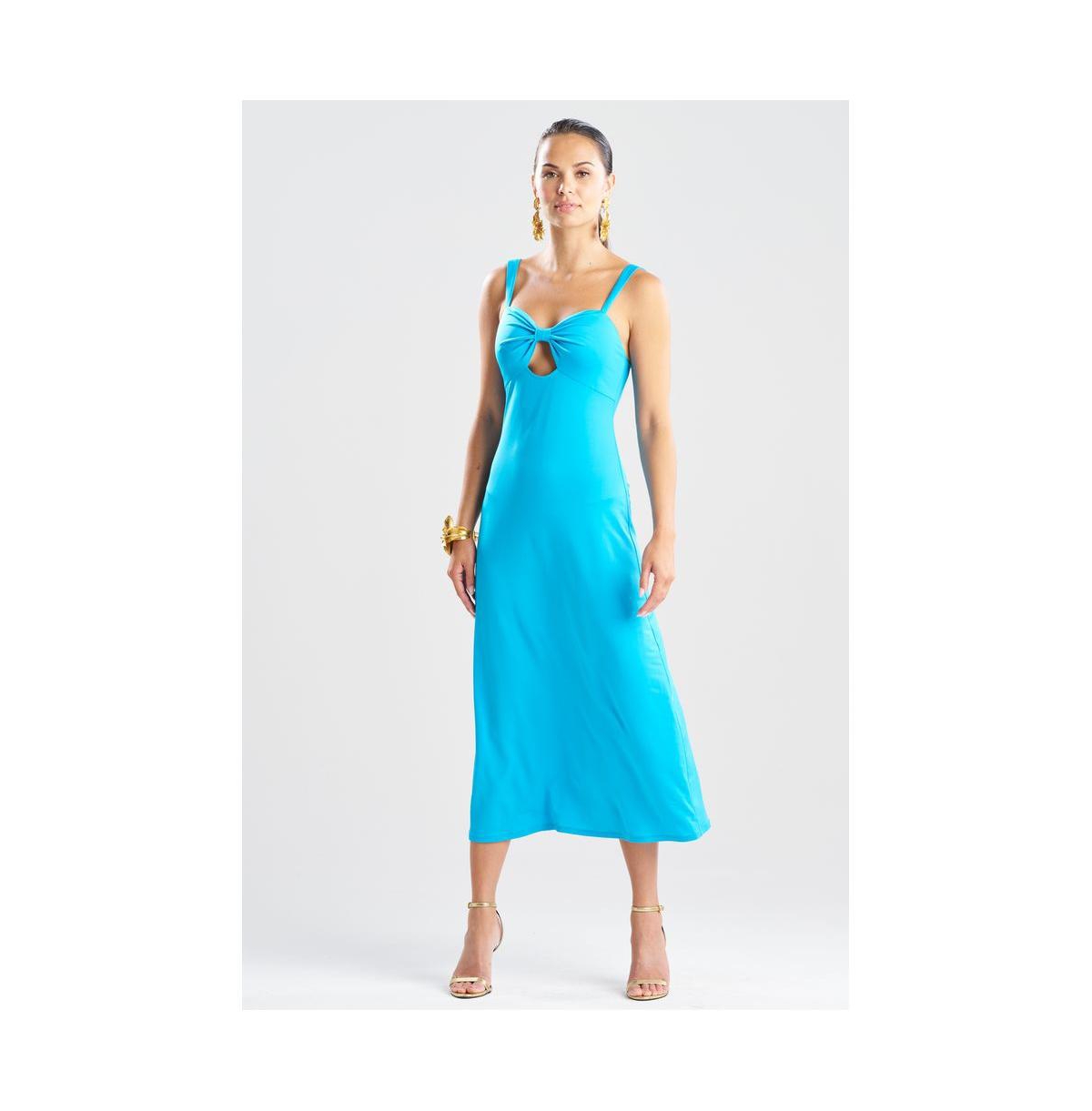 Click here for Natori Womens Solid Jersey Maxi Dress - Wave blue prices