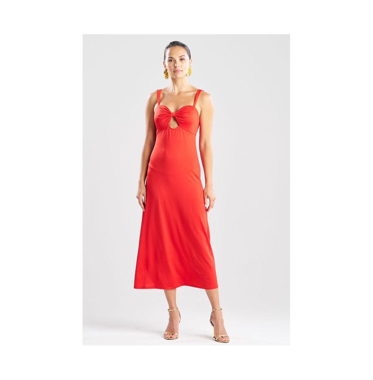 Click here for Natori Womens Solid Jersey Maxi Dress - Salsa prices