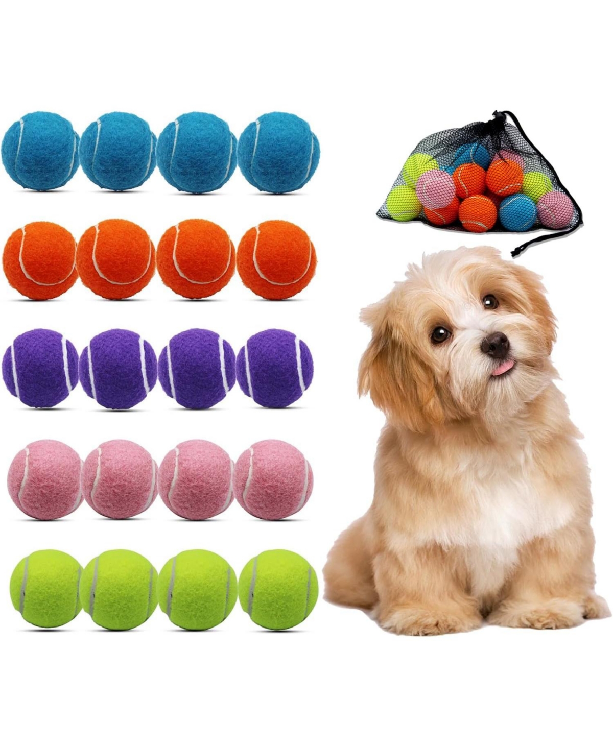 Click here for Magicorange Pack of 20 Small Tennis Balls 2 Inch S... prices