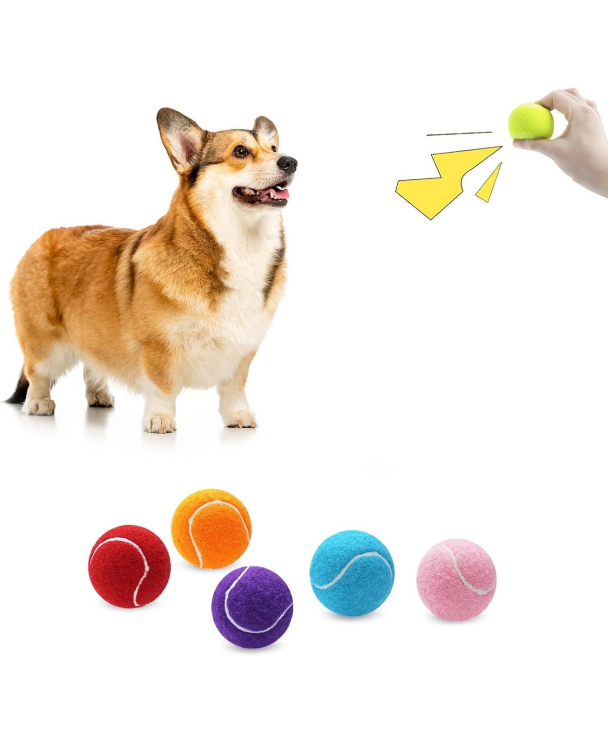 Click here for Magicorange Pack of 6 Dog Tennis Balls 2 Inch Smal... prices