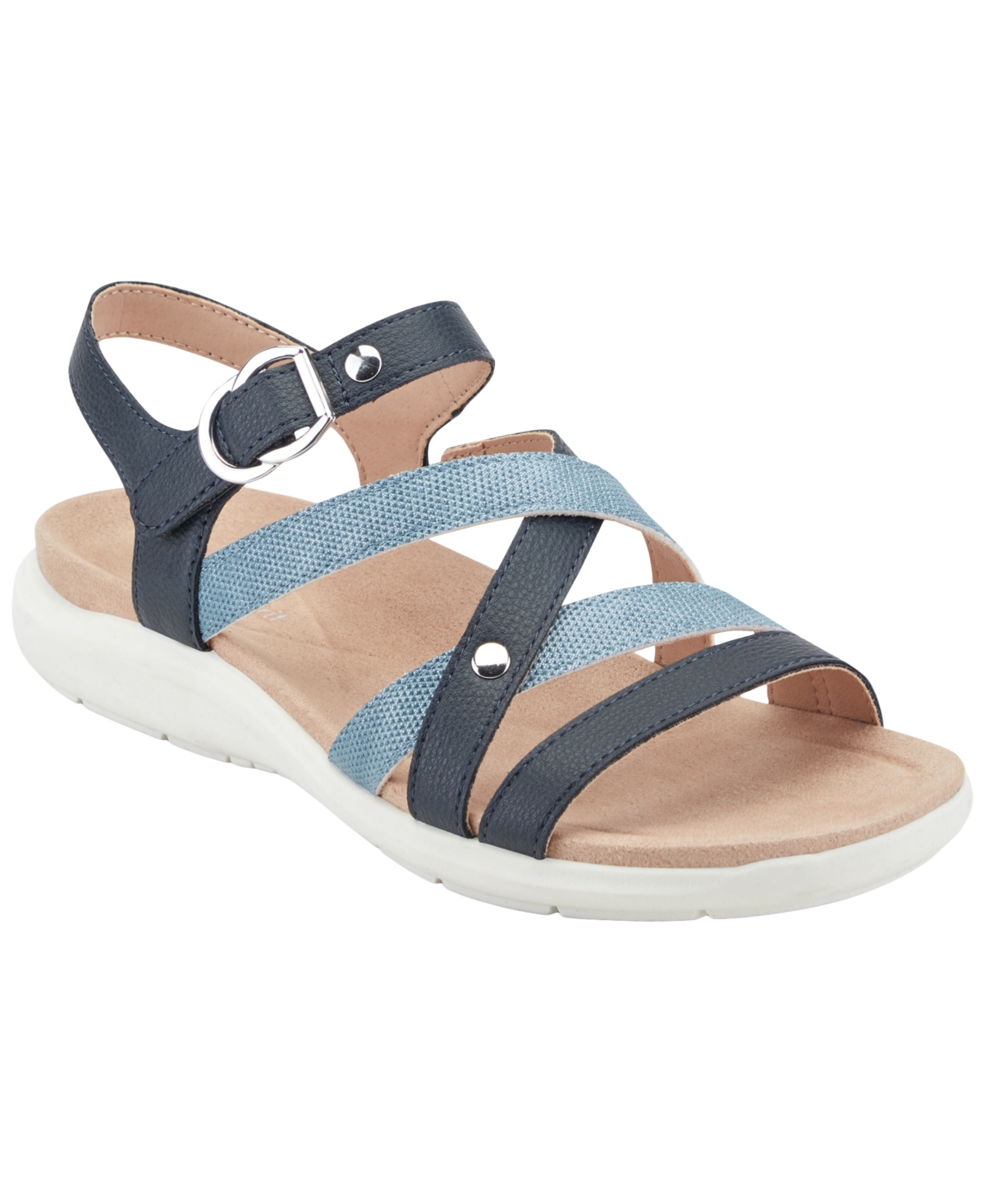 Click here for Easy Spirit Womens Wayan Strappy Flat Sandals - Da... prices