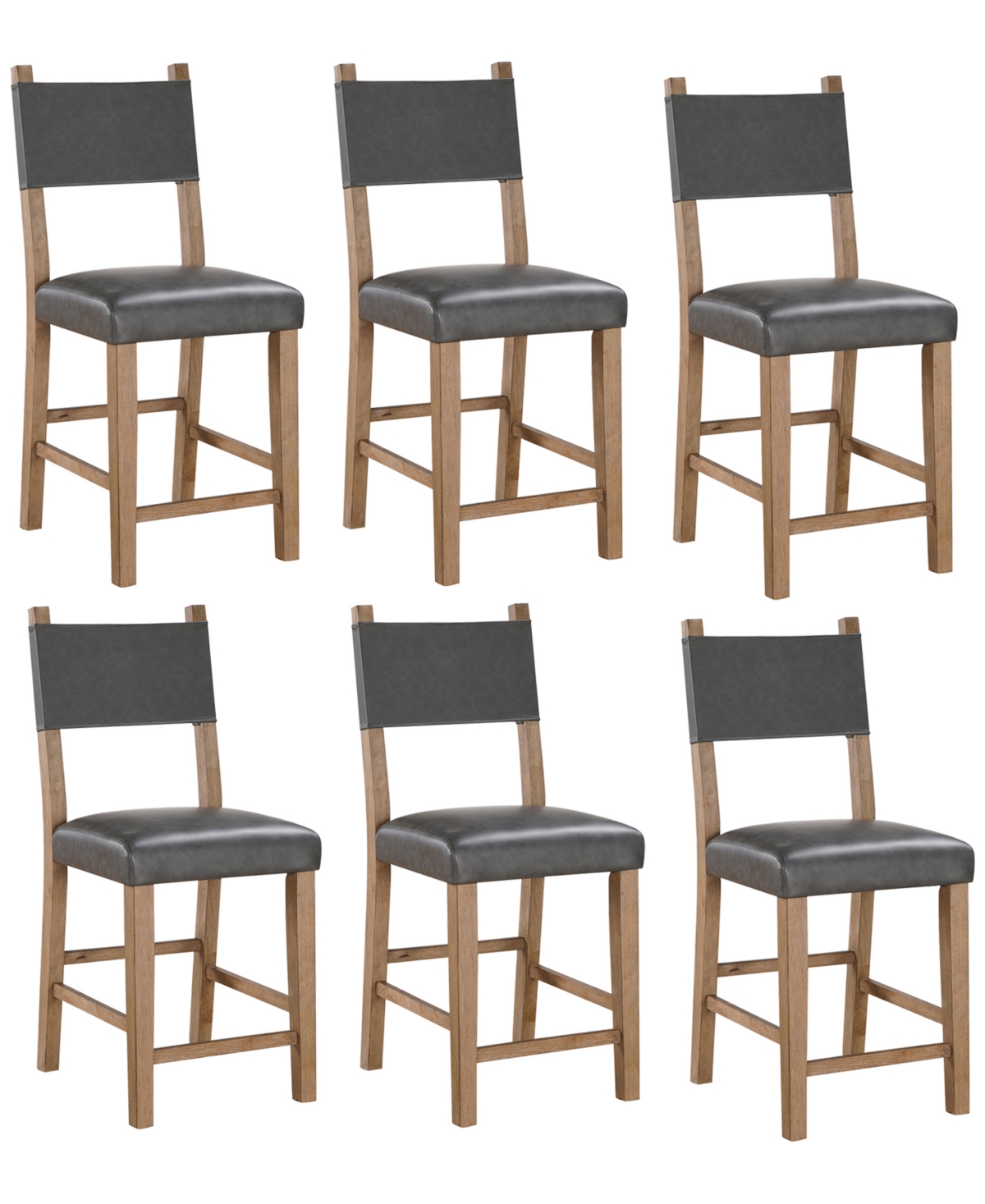 Click here for Macai 6-Pc. Faux Leather Counter Height Chair Set... prices
