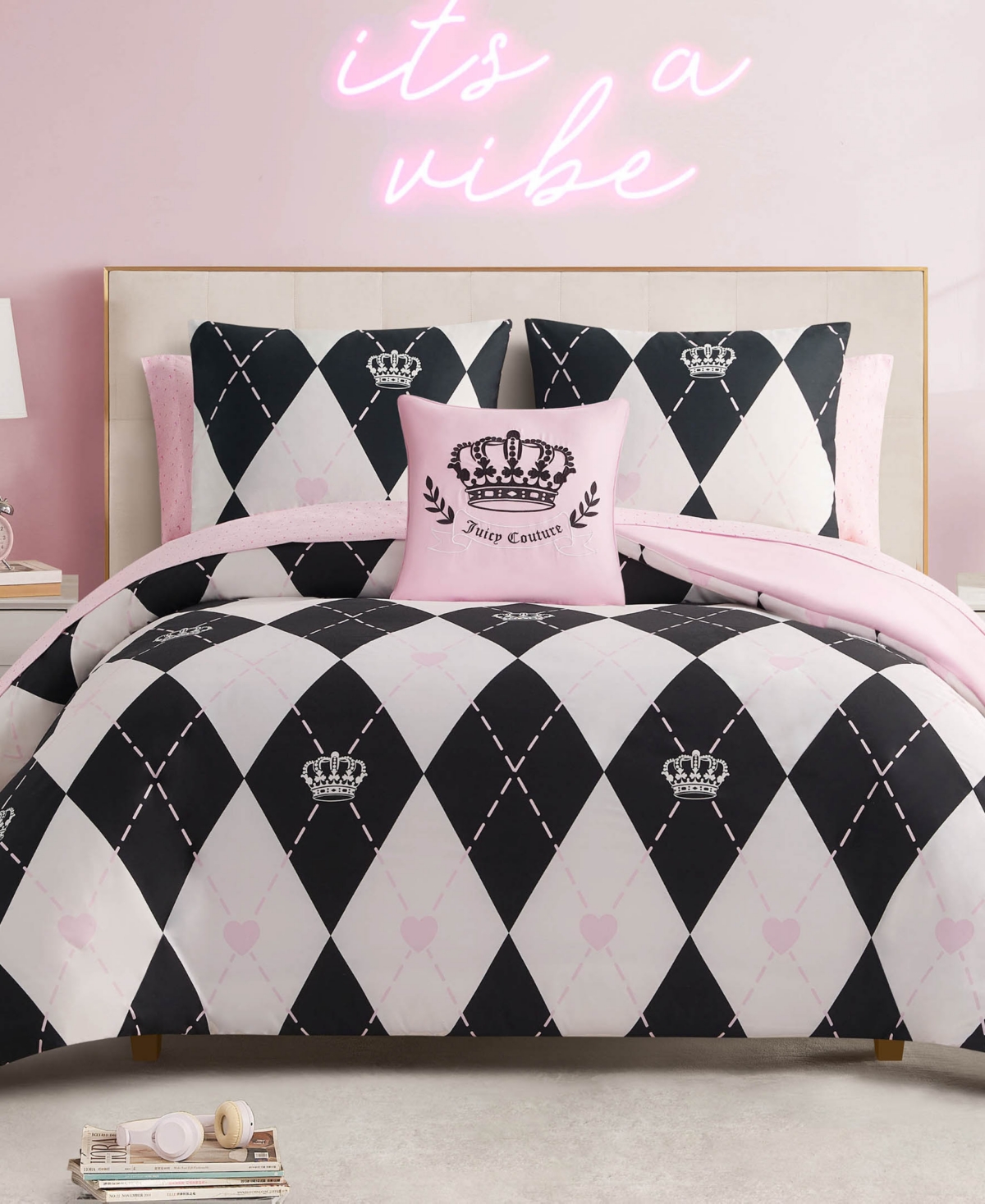 Click here for Juicy Couture Royal Argyle Reversible 8-Pc. Comfor... prices