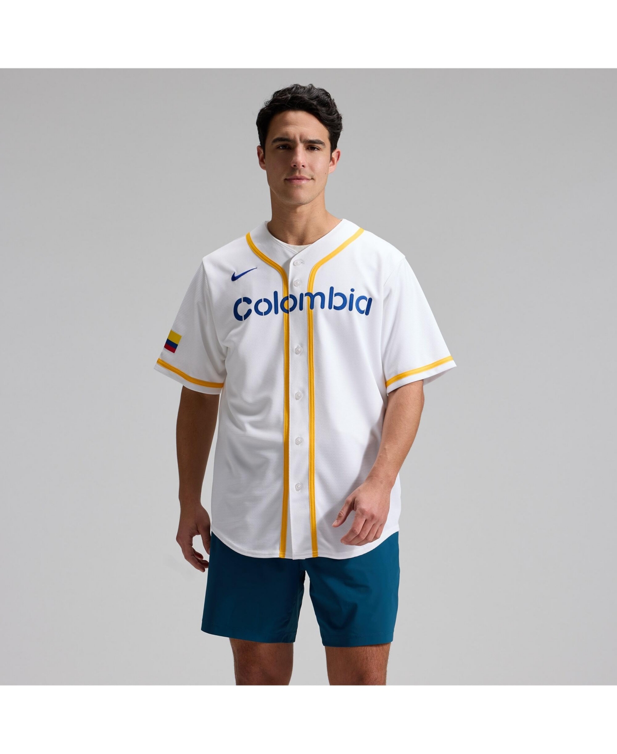 Click here for Nike Mens White Colombia Baseball 2026 World Baseb... prices