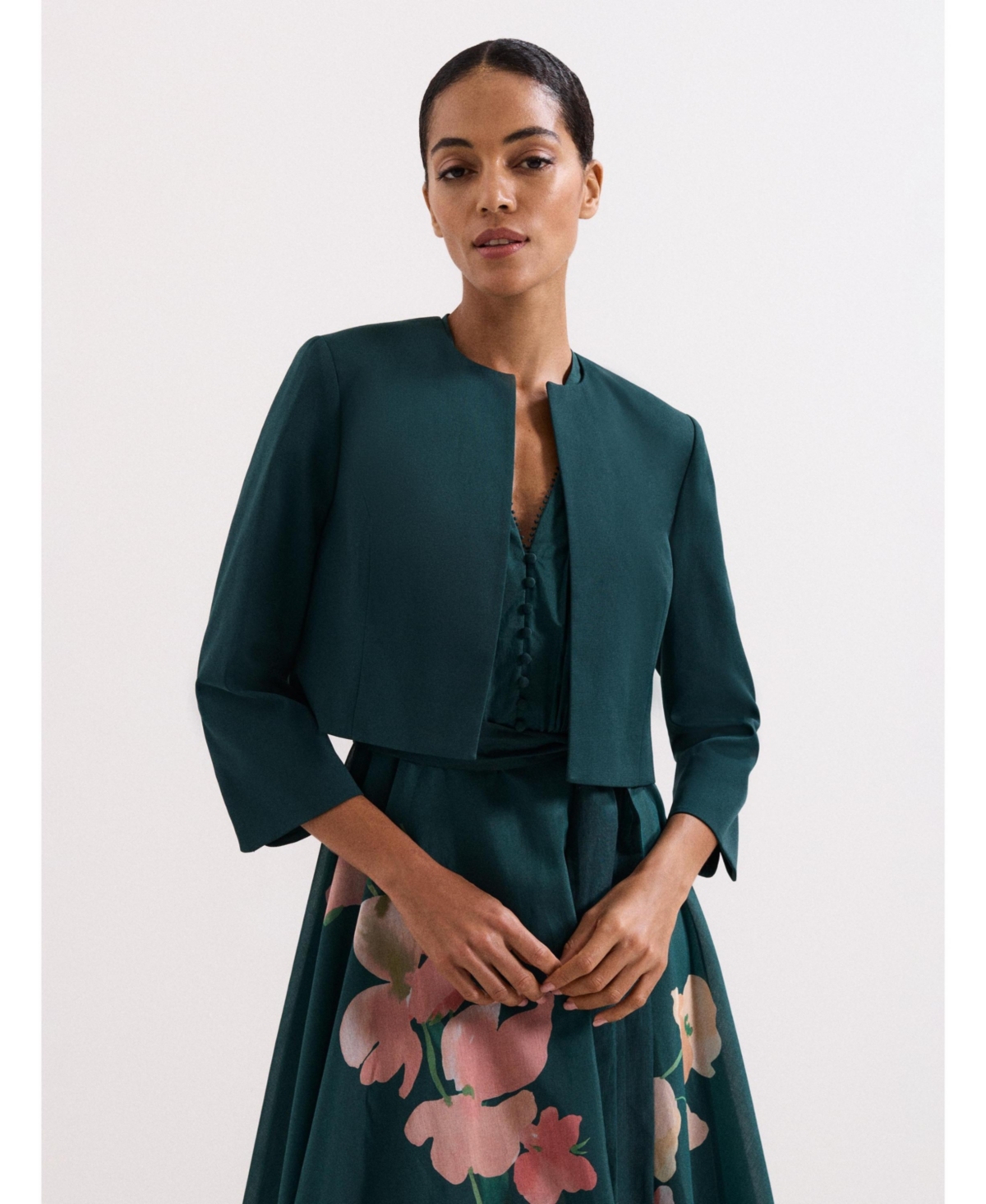 Click here for Phase Eight Womens Arlette Teal Jacket - Dark Blue prices