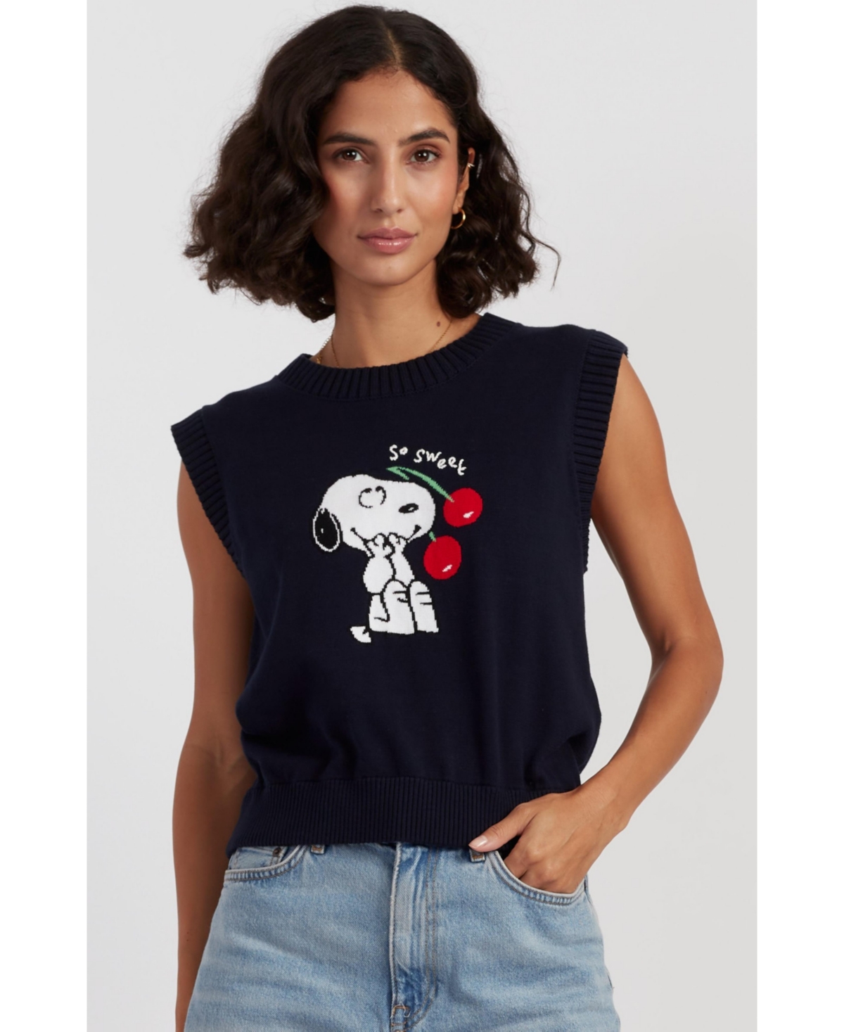 Click here for Chinti & Parker Womens Cotton Snoopy Cherry Tank -... prices