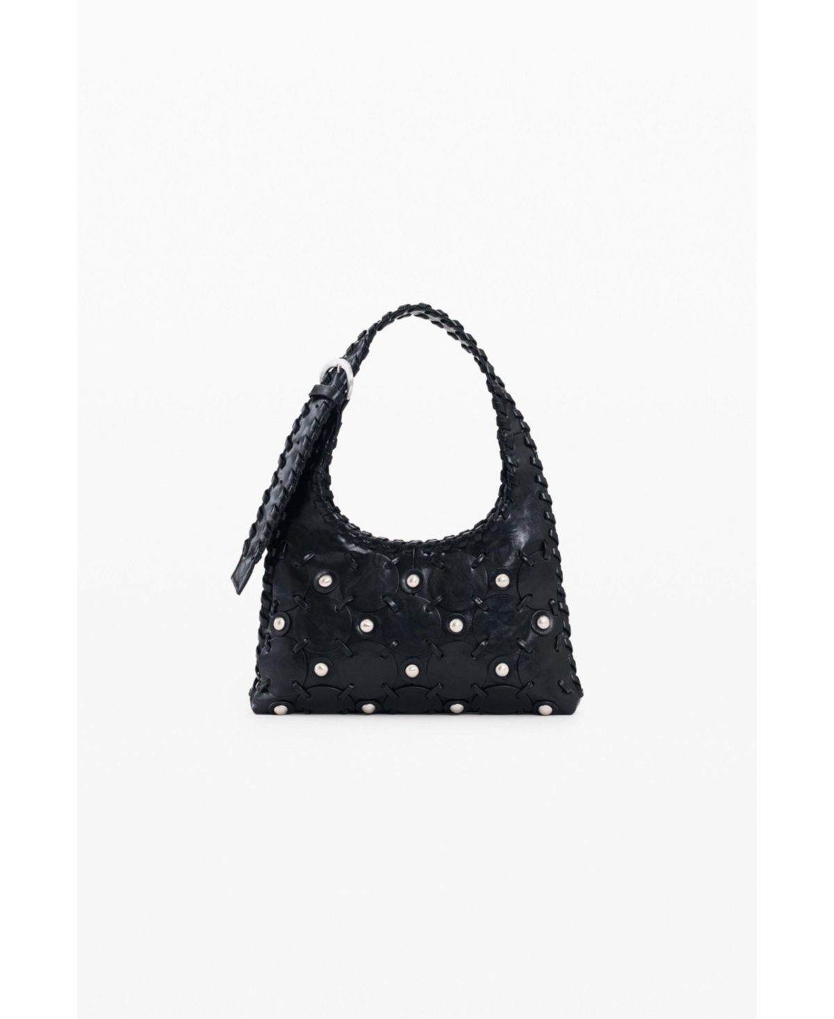 Click here for Desigual Womens Studded faux leather bag - Black prices
