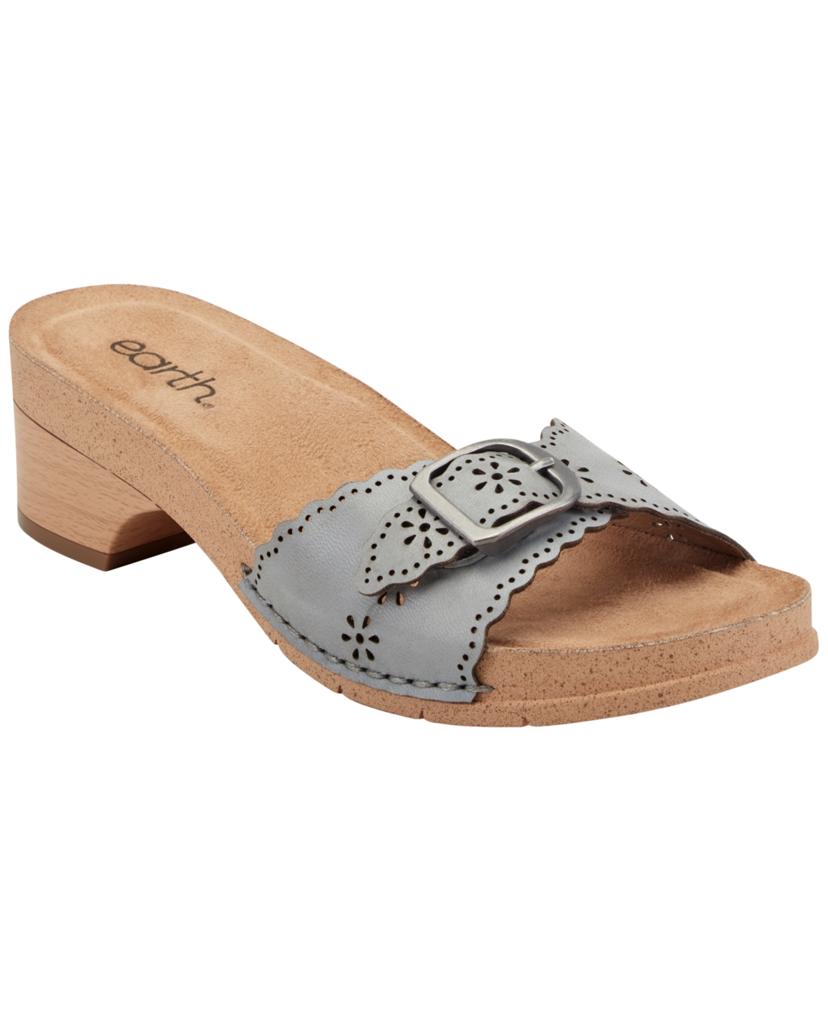 Click here for Earth Womens Haisly Leather Buckle Band Block Heel... prices