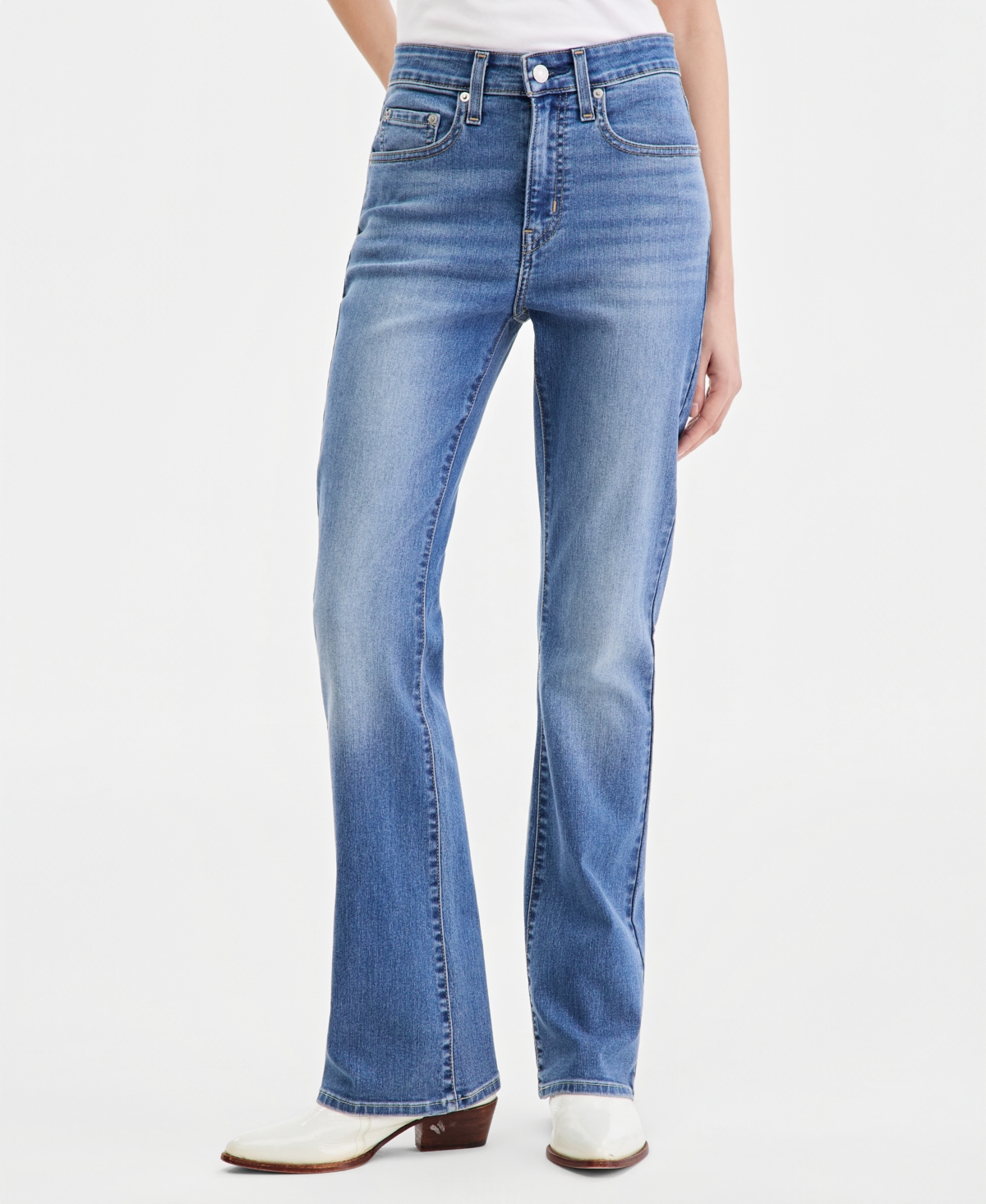Click here for Levis 725 High-Waist Classic Stretch Bootcut Jeans... prices